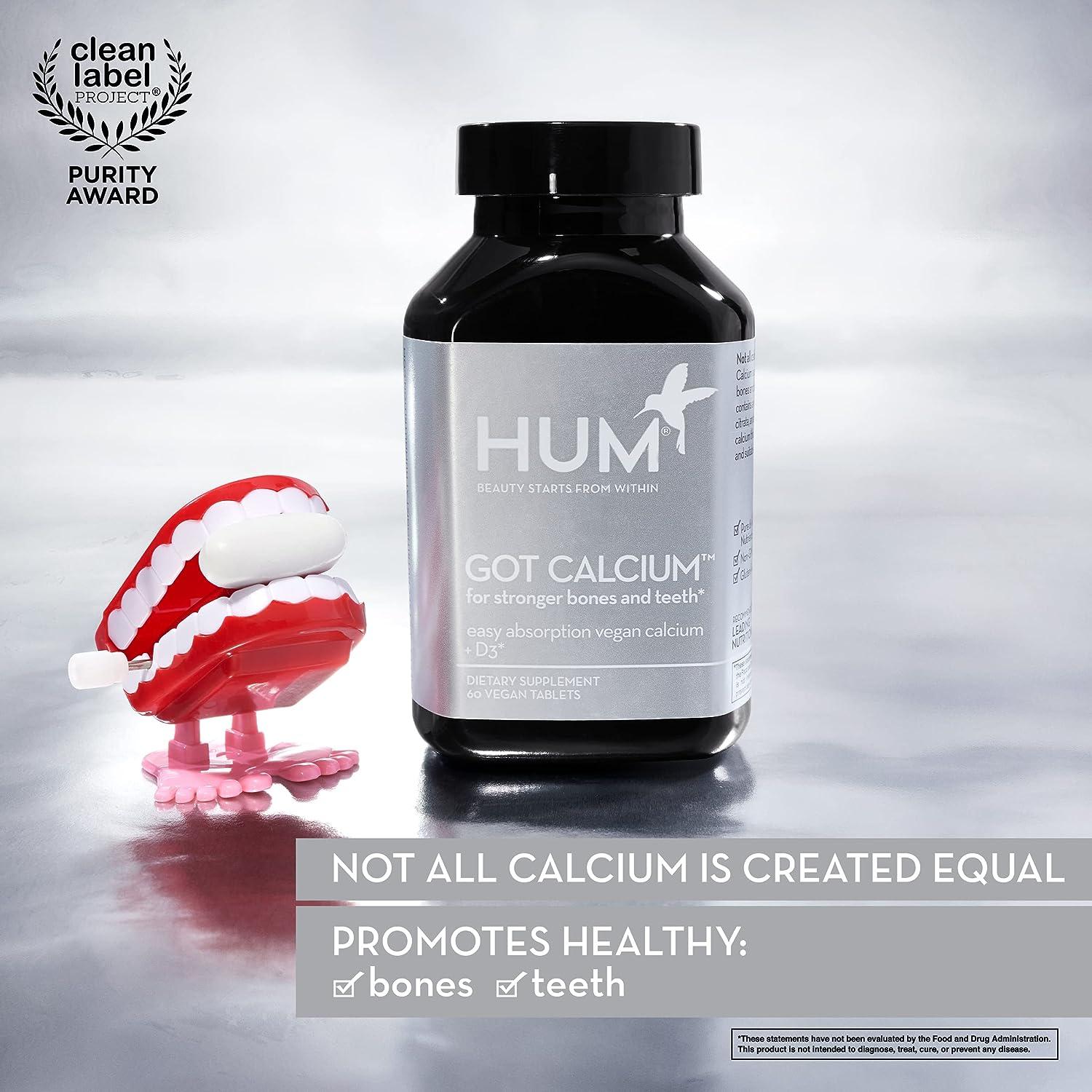 HUM Got Calcium - Vegan Bone & Teeth Supplement | Enhanced Absorption ...