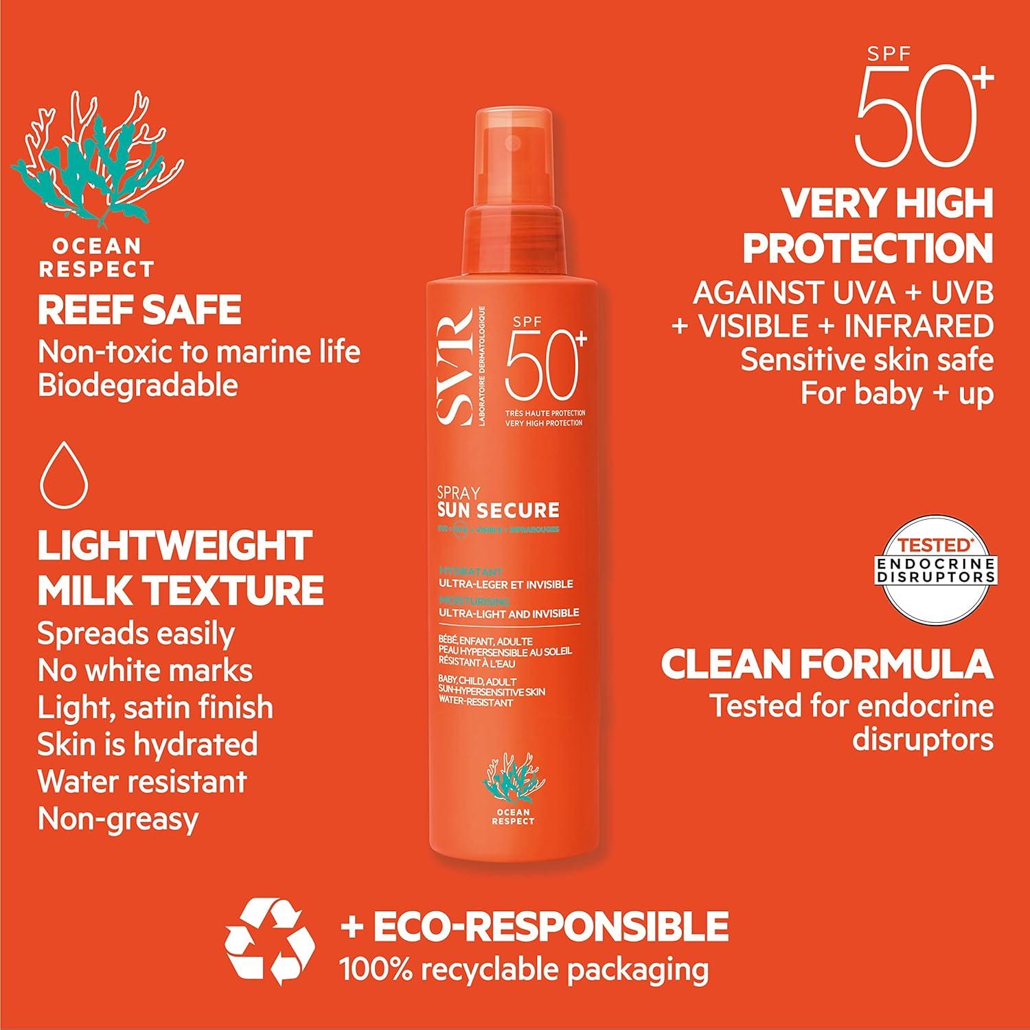 SVR Sun Secure Invisible Hydrating Spray SPF50+ Ultra Light - 200ml ...