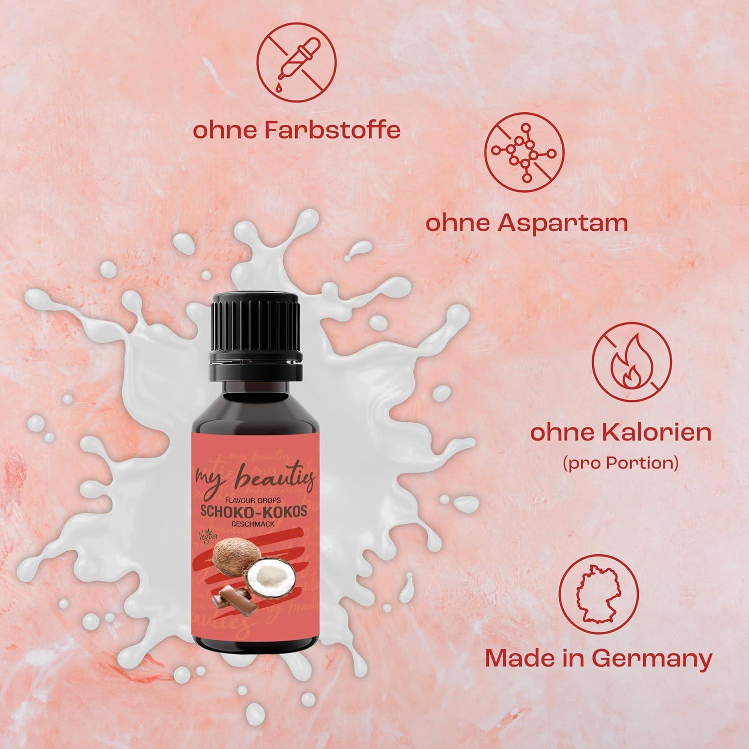 Flavour Drops 30ml - Sugar-Free Chocolate & Coconut Aroma for Food | My ...