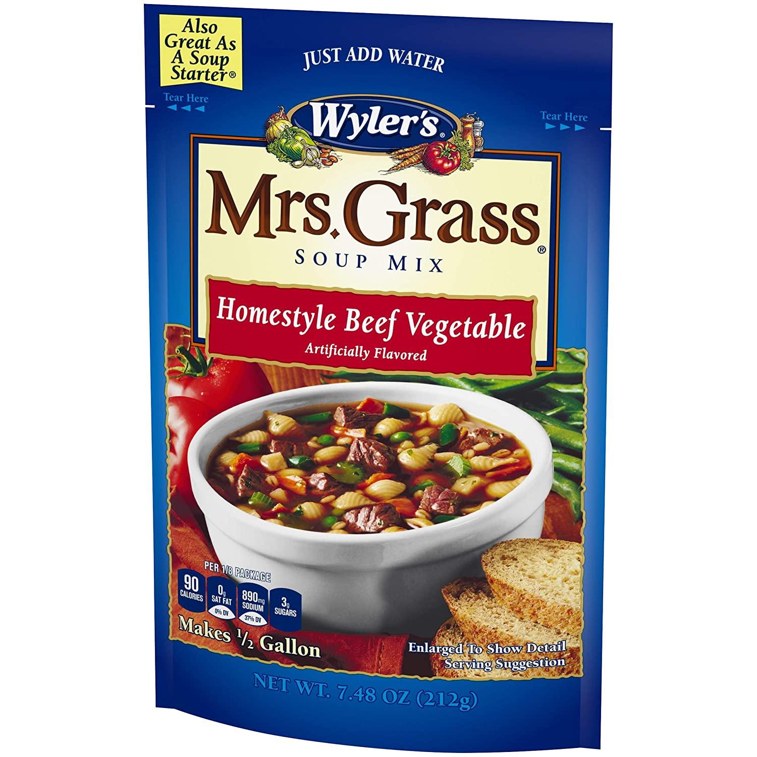 Wyler's Mrs. Grass Home-Style Beef Vegetable Hearty Soup Mix 7.48 oz - Buy Online Now | Buy Now ...