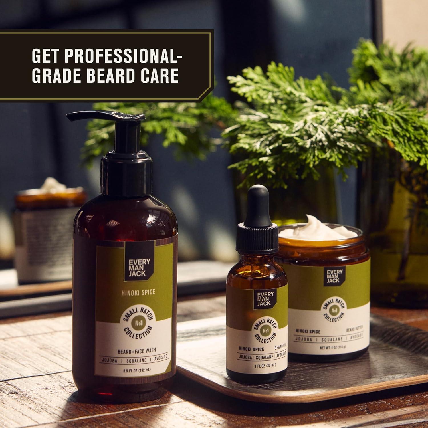 Every Man Jack Small Batch Beard Set | Hinoki Spice - Full-Sized ...