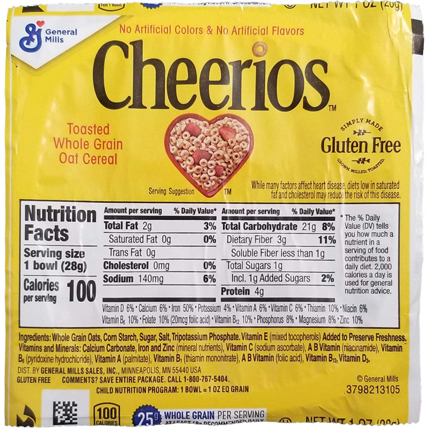 Cheerios Nutrition Label
