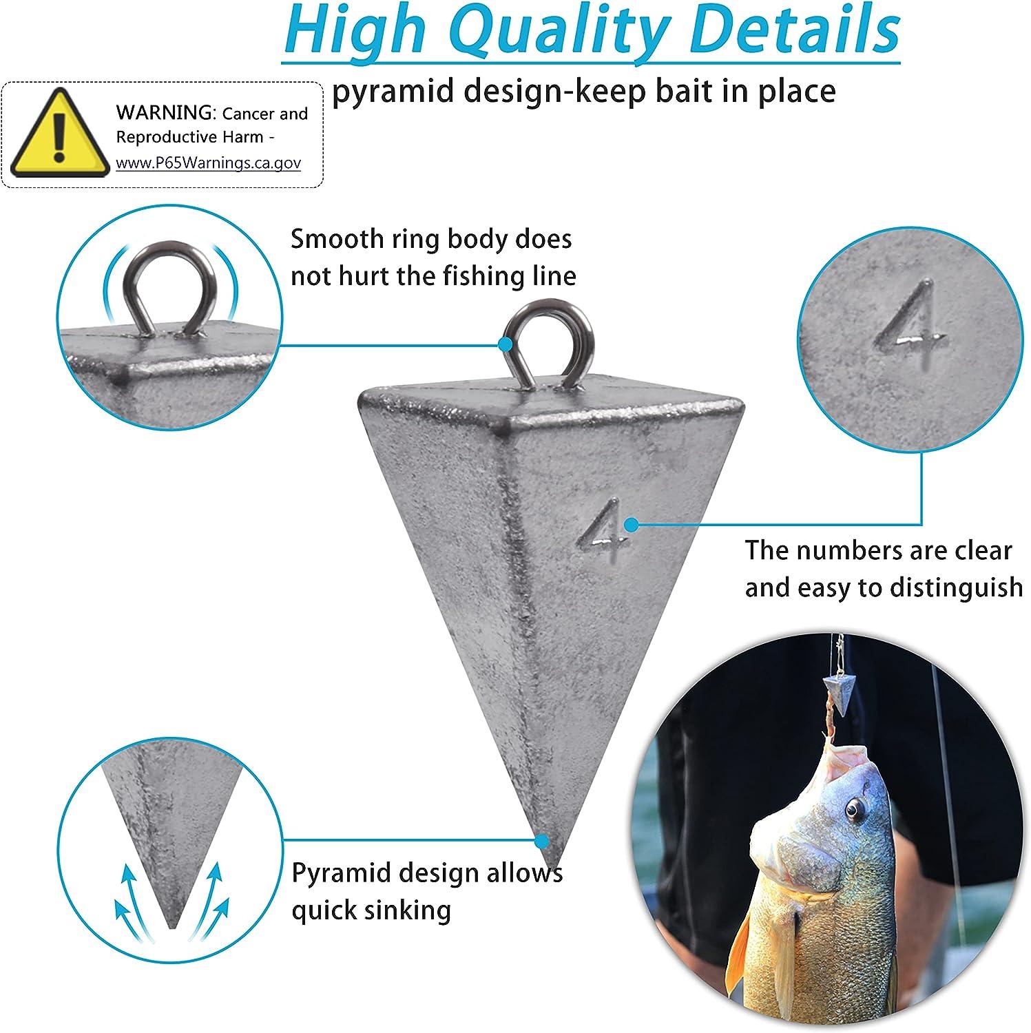 Saltwater Surf Fishing Tackle Kit - Fishing Wire Leader, Pyramid Sinker ...