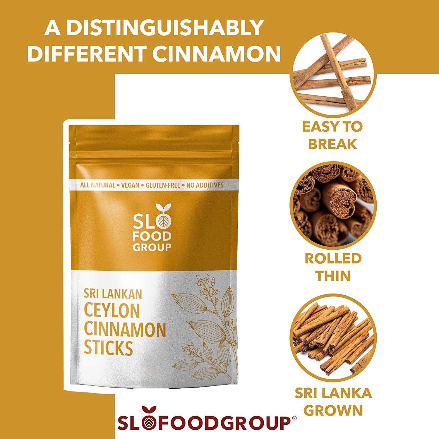 Slofoodgroup Ceylon Cinnamon Sticks 1lb - Pure 5 Cinnamon Quills from ...