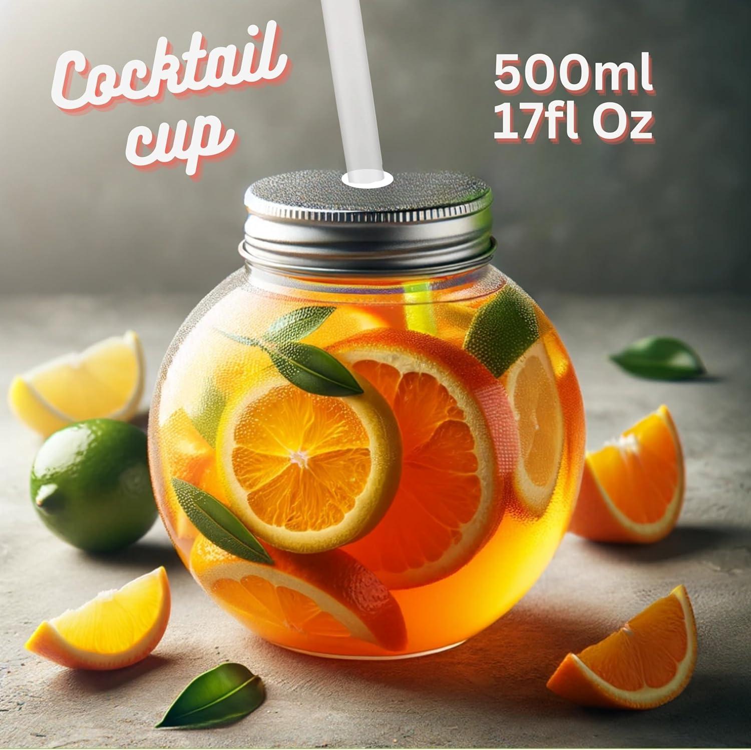 Plastic Fish Bowls for Drinks 500ml Party 6 Pack Small Fish Bowl Cups ...