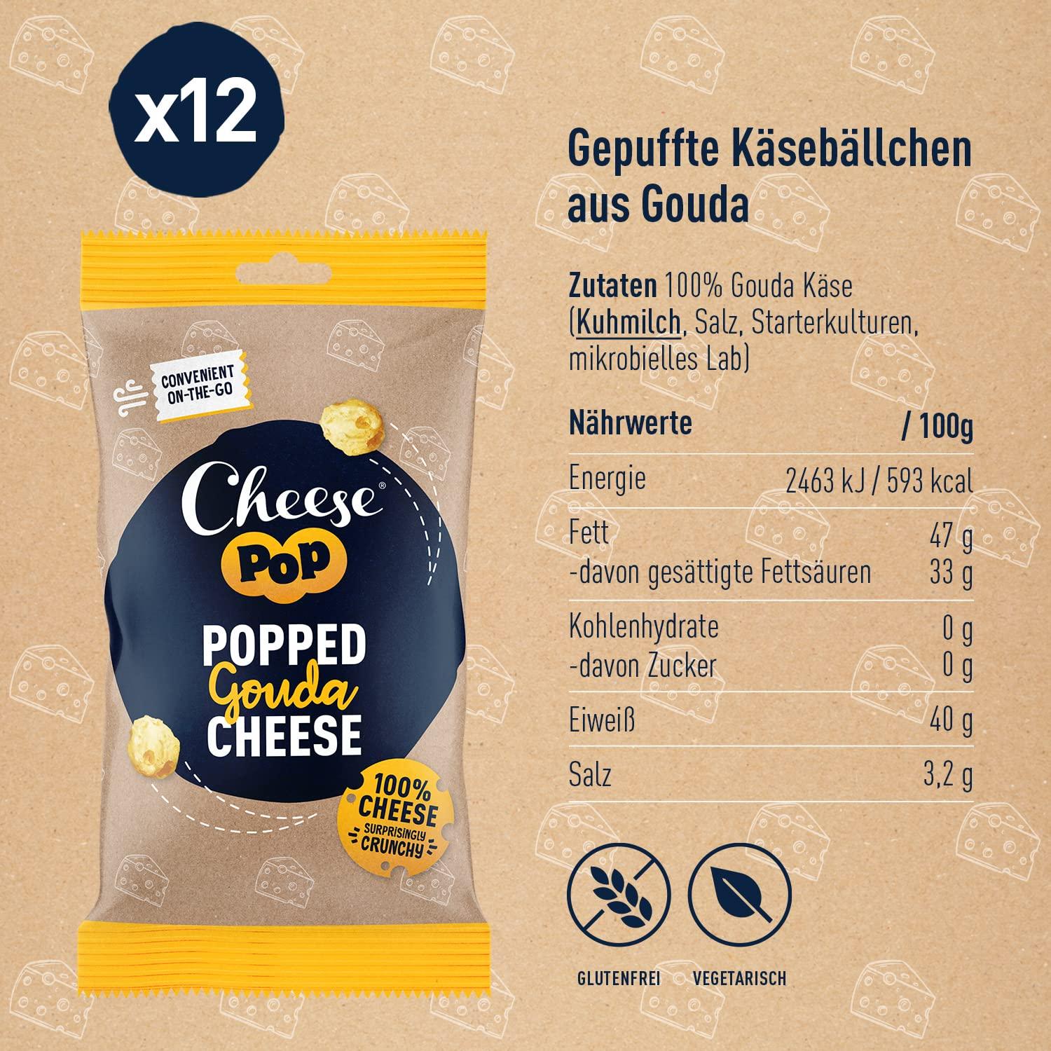 Buy 100% Gouda Cheese Popped Snack - Crispy Airy & Creamy - High ...