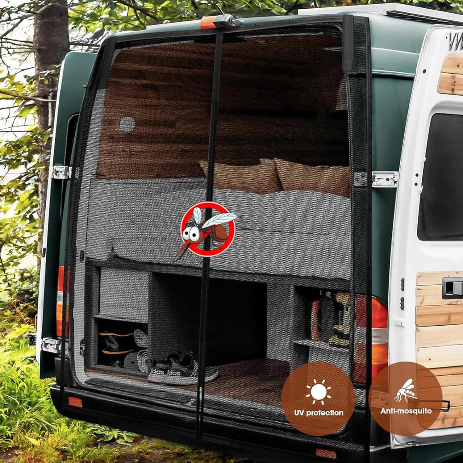 Car Tailgate Mosquito Net - Magnetic Fly Grille Mesh for Sun Protection ...