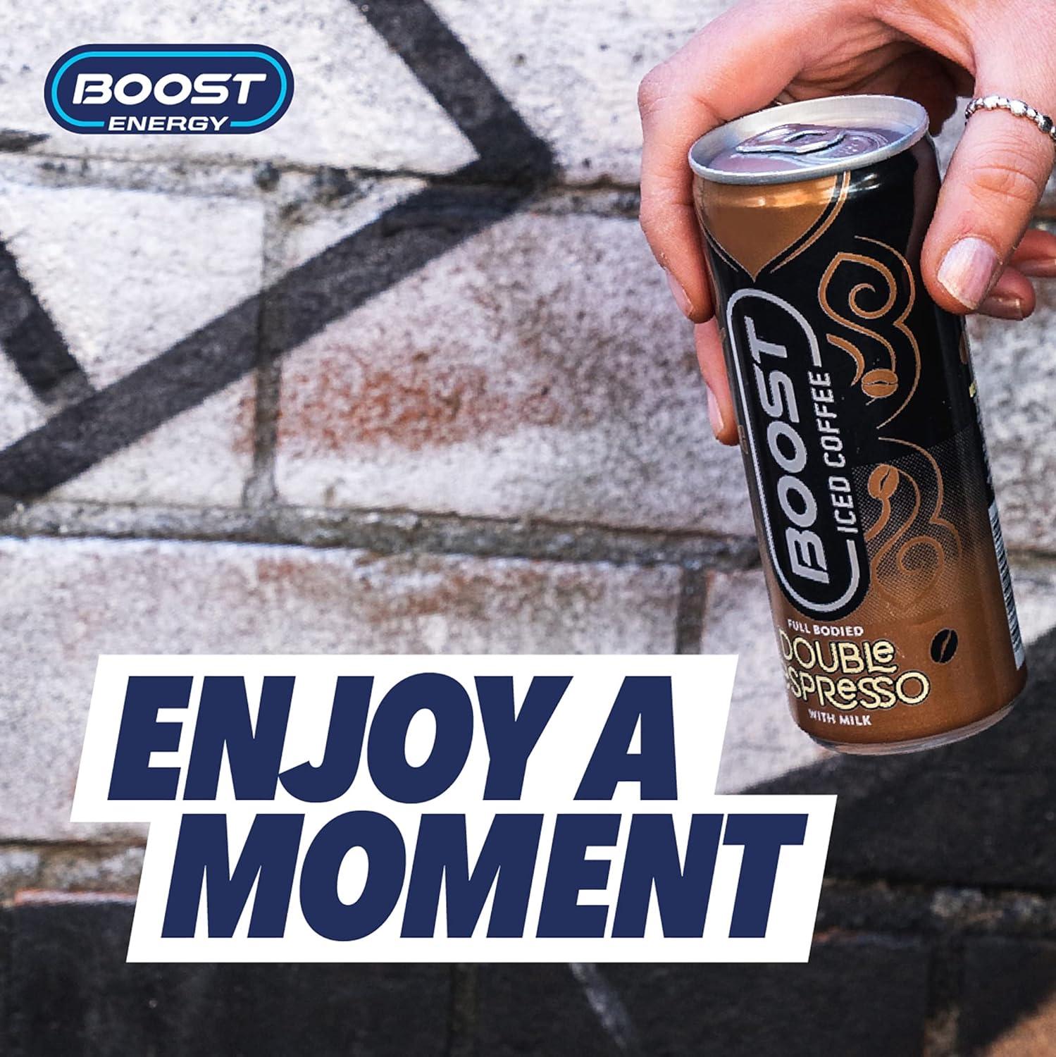 Boost Iced Coffee Double Espresso 12 x 250ml - Smooth and Mellow Cold ...