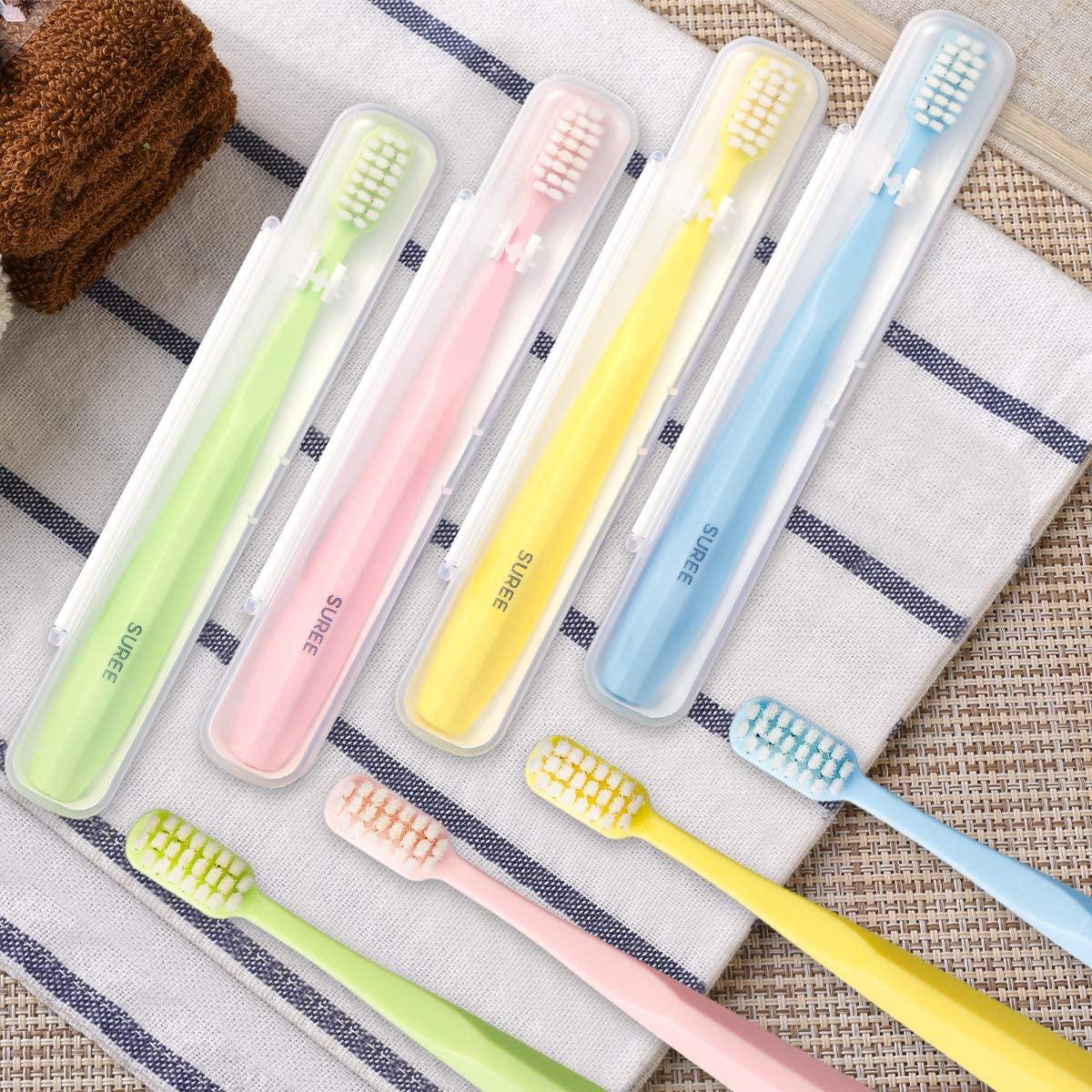 Suree Extra Soft Toothbrush for Sensitive Teeth - 10000 Bristles Nano ...