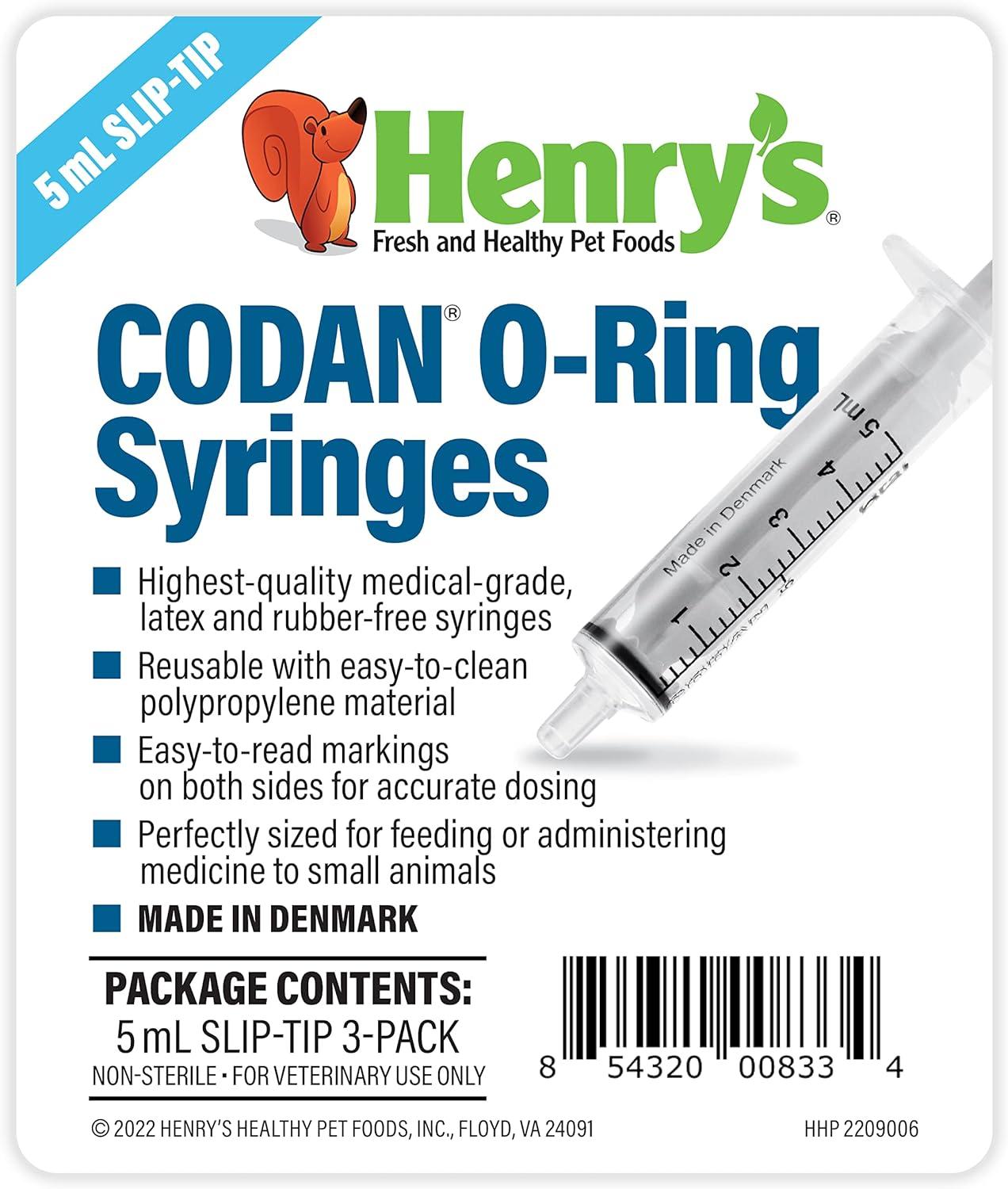 CODAN Slip-Tip O-Ring Syringes 5 mL - Pack of 3 | High-Quality Medical ...