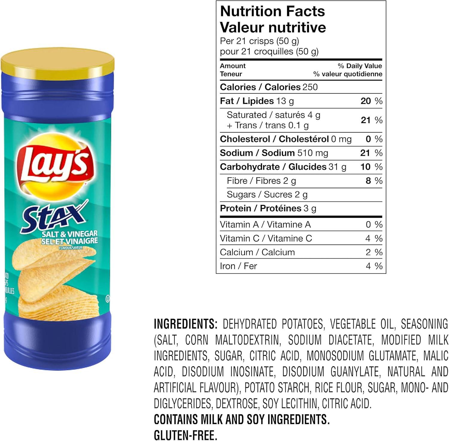 Frito-Lay STAX Variety Pack (10 Count) 1.57 kg STAX Mix 1.57 kg (Pack ...
