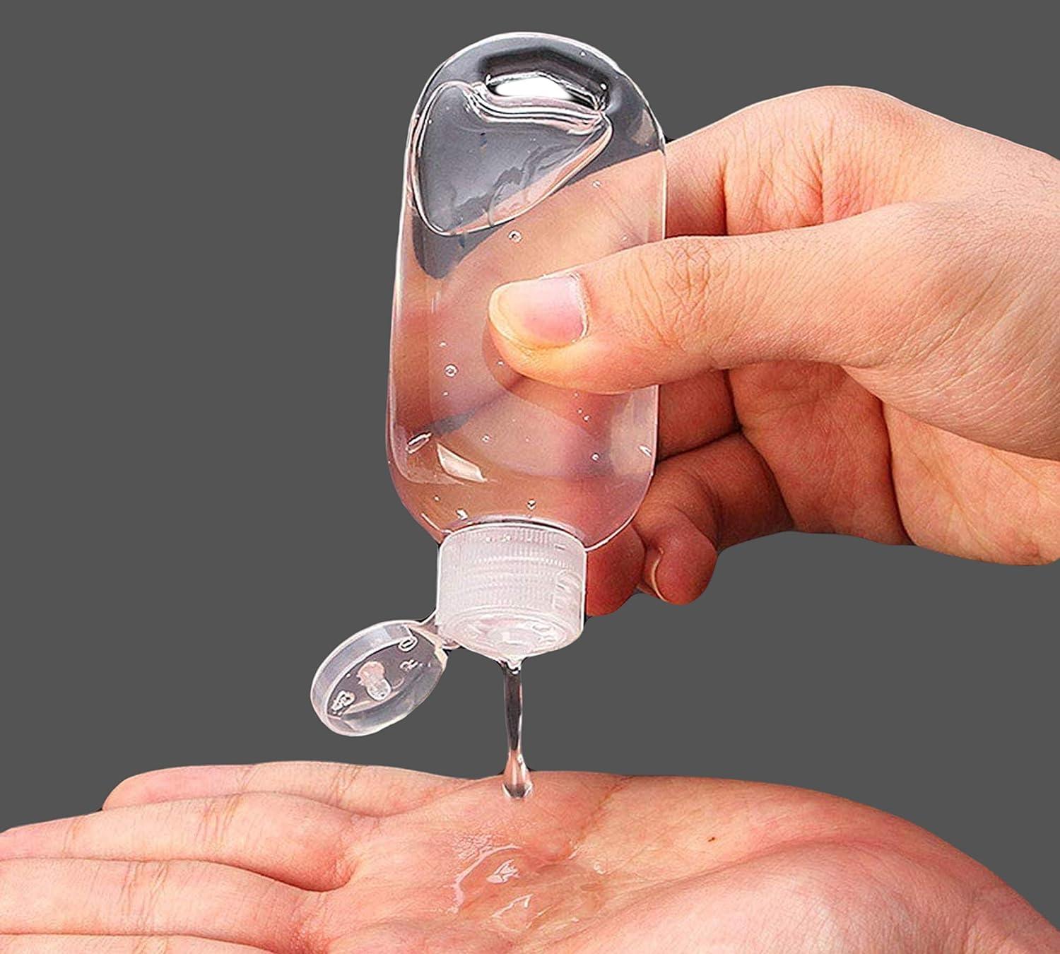 Refillable Plastic Bottles with Flip Top 50ml Travel Size Belt Clip ...