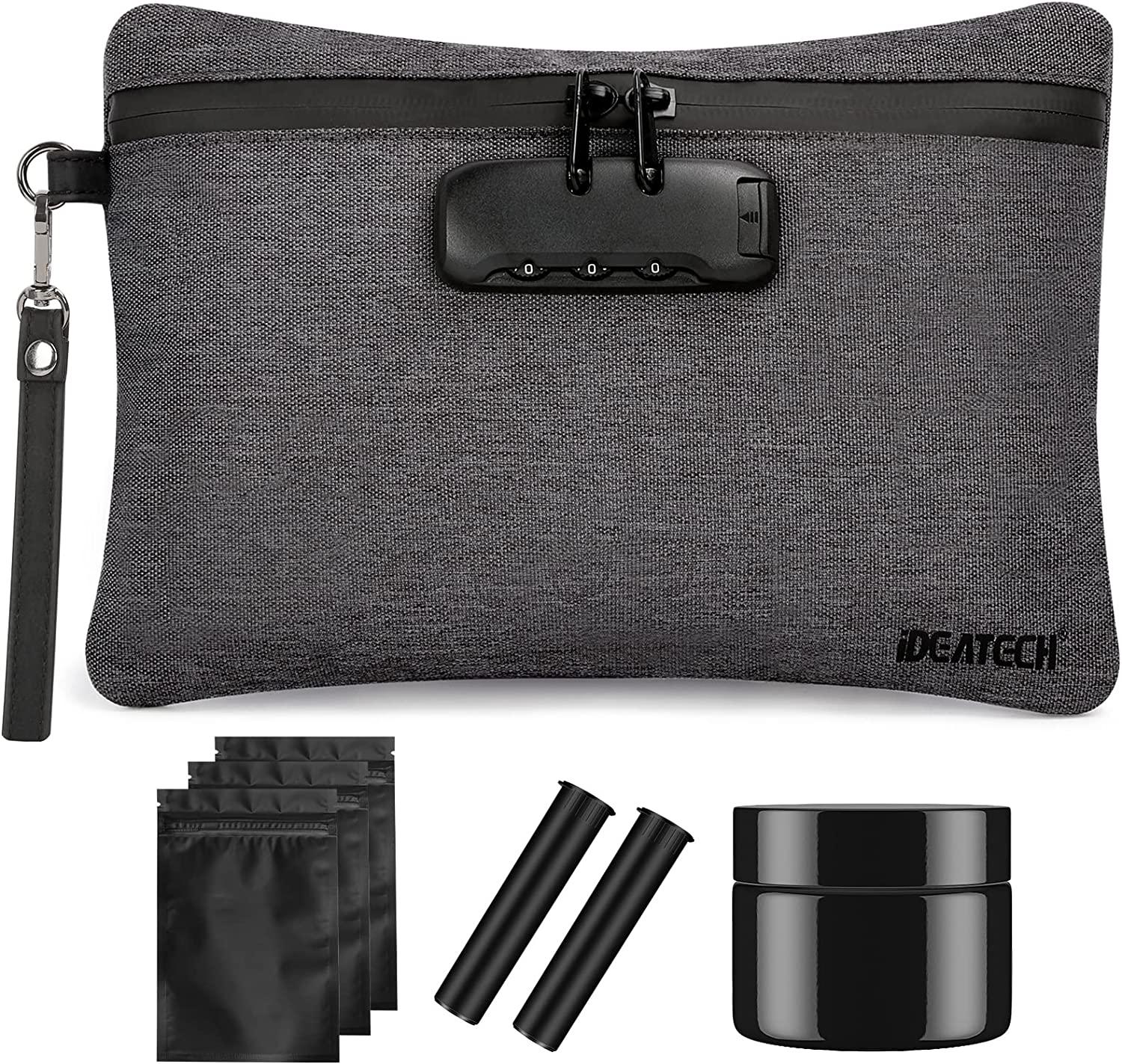 Smell Proof Bag Set with Combination Lock - Odor Proof Case for Travel ...