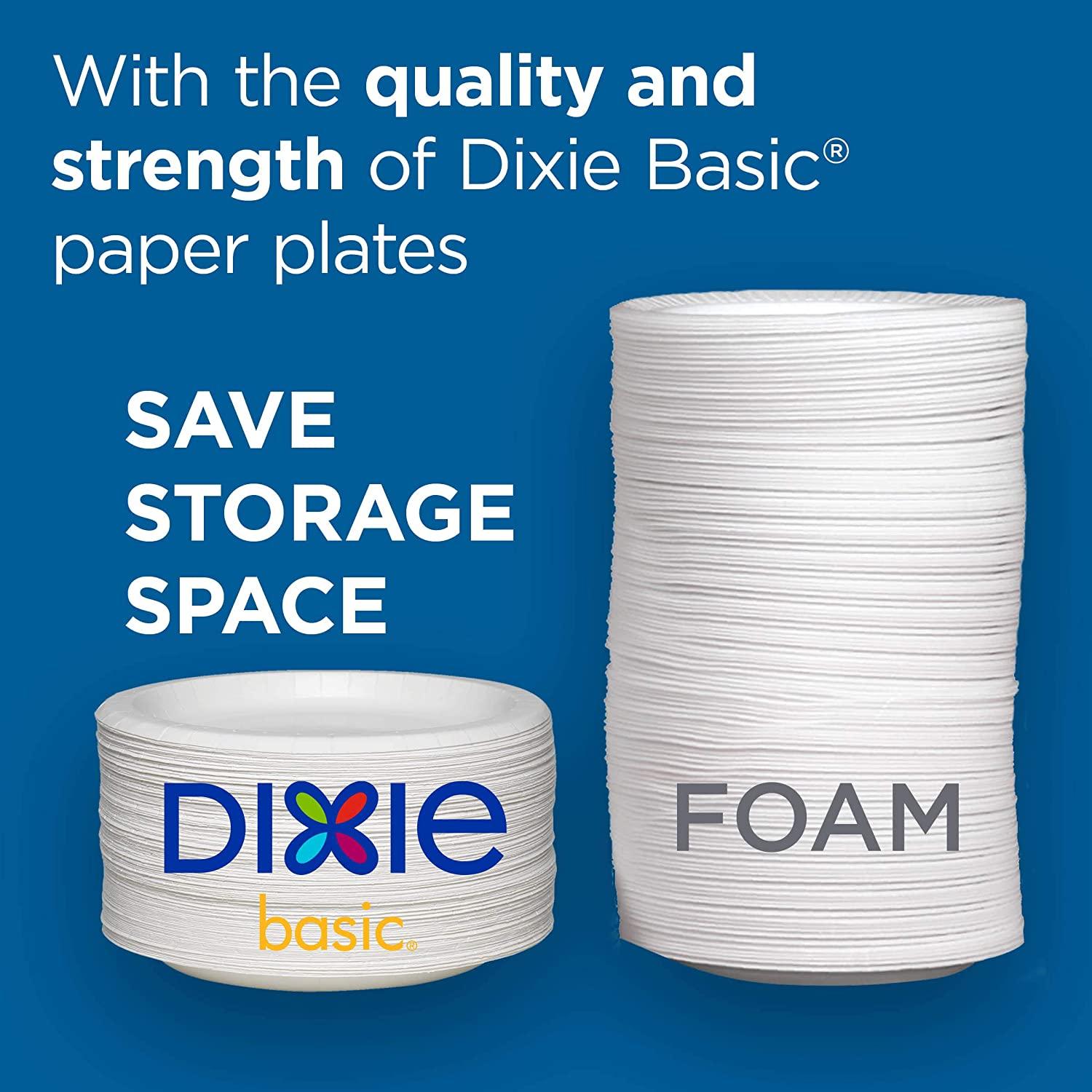 Dixie Basic 8.5 Paper Plates, White, 500 Count - GP PRO (Georgia ...