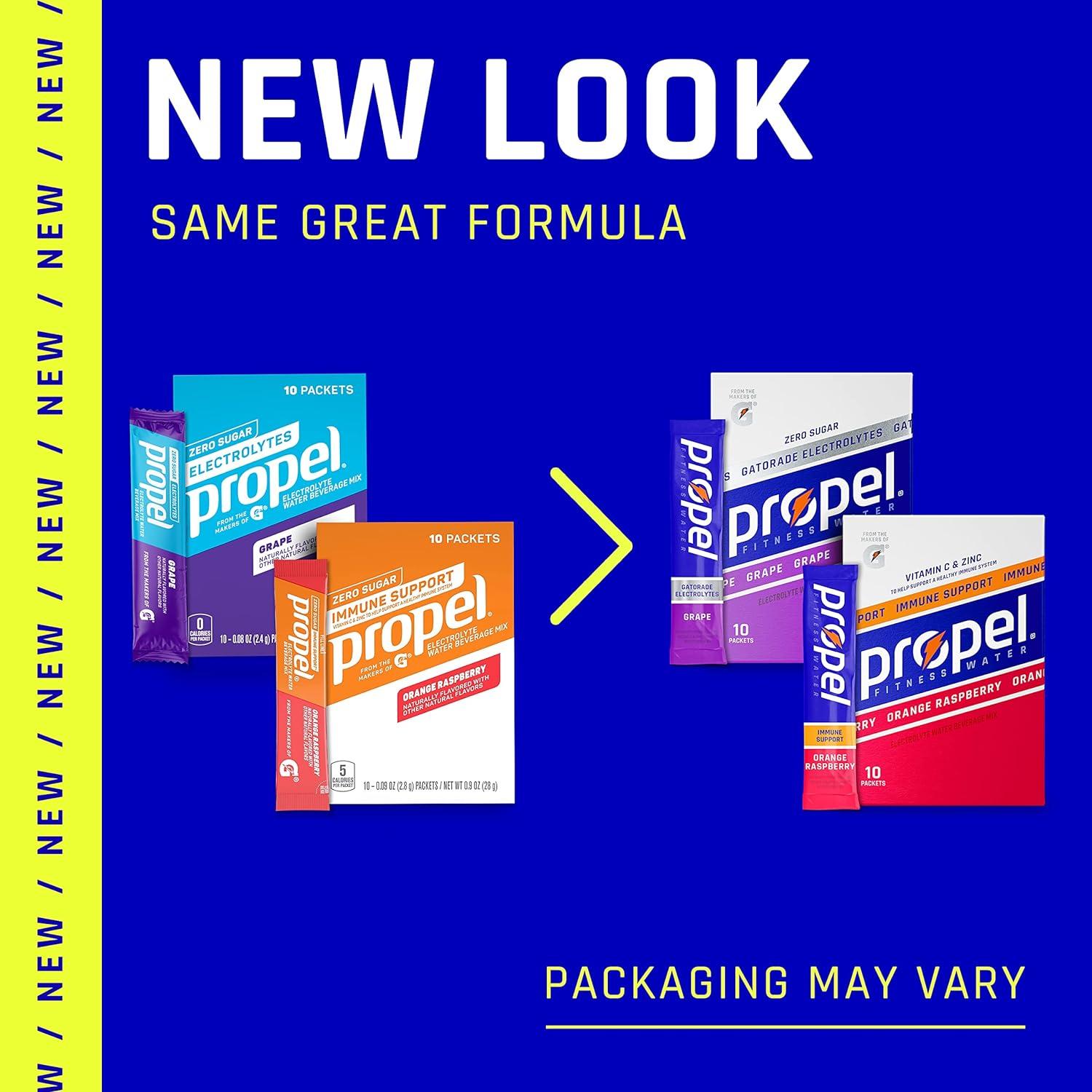 Propel Powder Packets 3 Flavor Variety Pack - Electrolytes, Vitamins ...