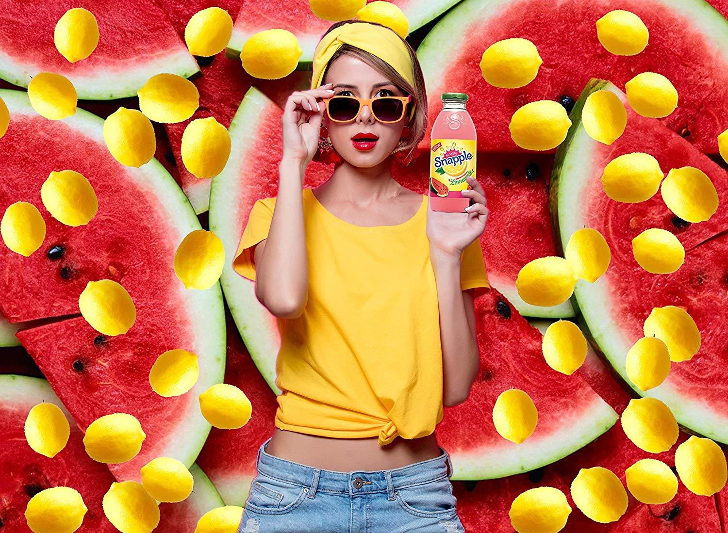 Snapple Watermelon Lemonade - All Natural 16 Fl Oz (Pack of 8), 128 Fl ...