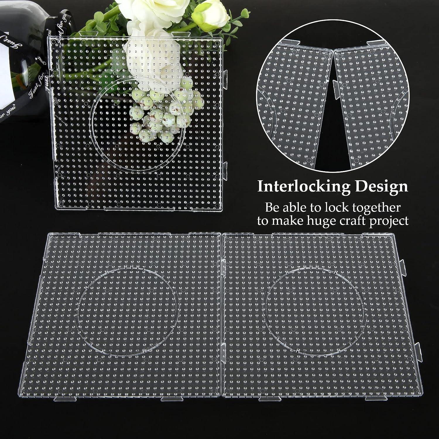 FVIEXE 16PCS Fuse Beads Pegboards Kit for Kids Craft - 8 Square, 4 ...