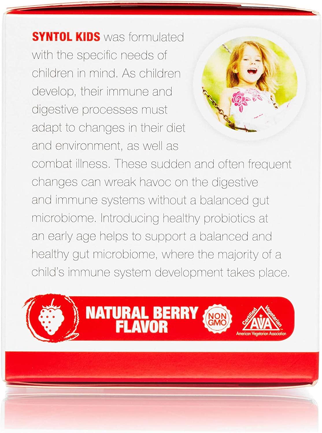 Syntol Kids Probiotic - Natural Berry Flavor | 30 Single Serve Packets ...