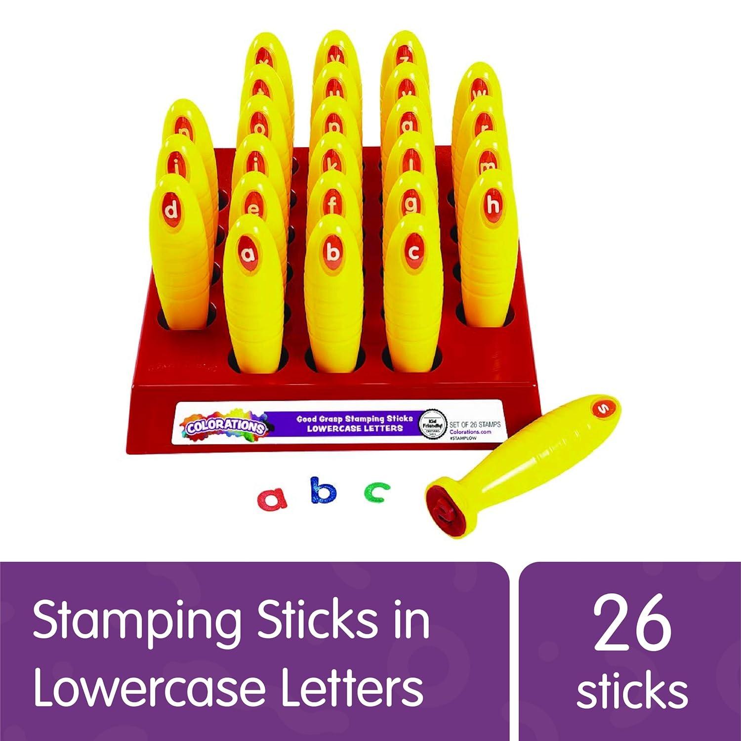 Colorations Lowercase Letter Stampers Set - Easy to Hold & Grasp, Set ...