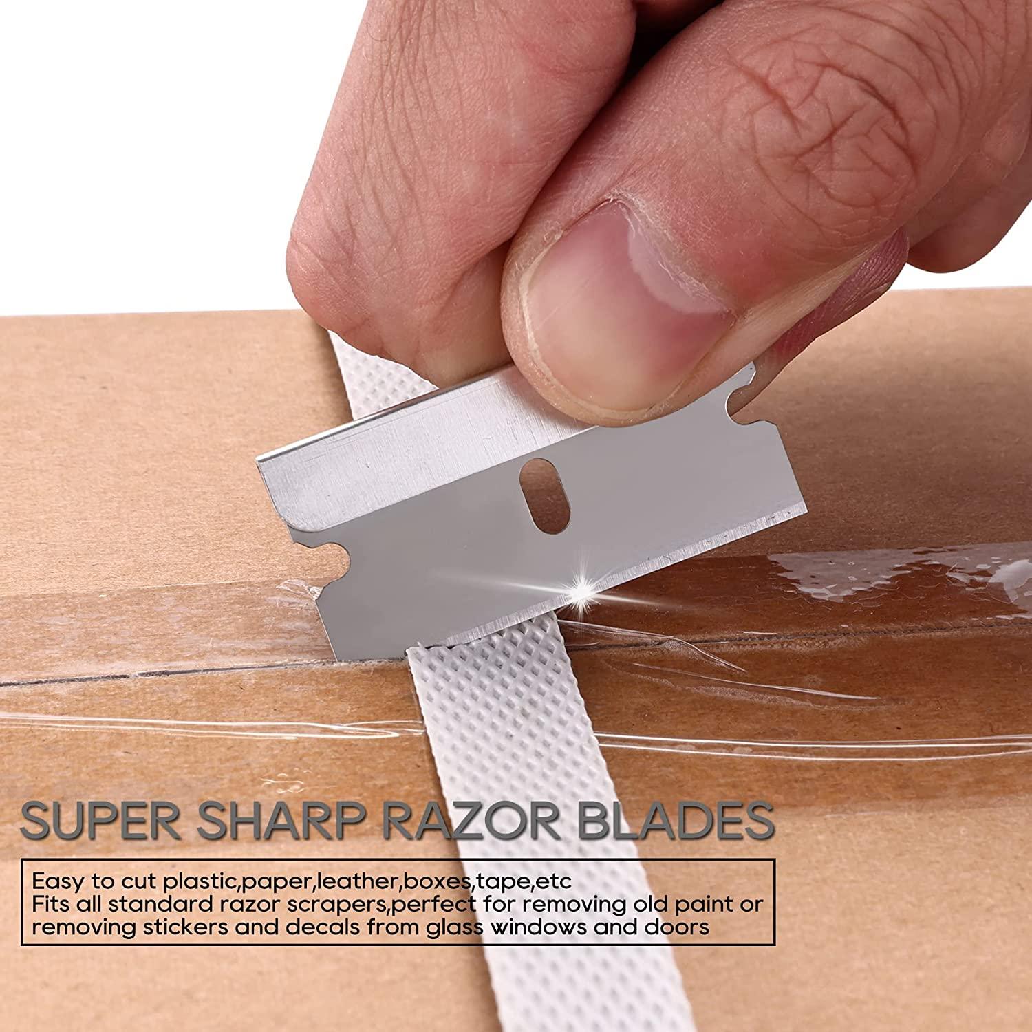 REXBETI 100PCS Single Edge Razor Blades Industrial Scraper Razor Blades ...