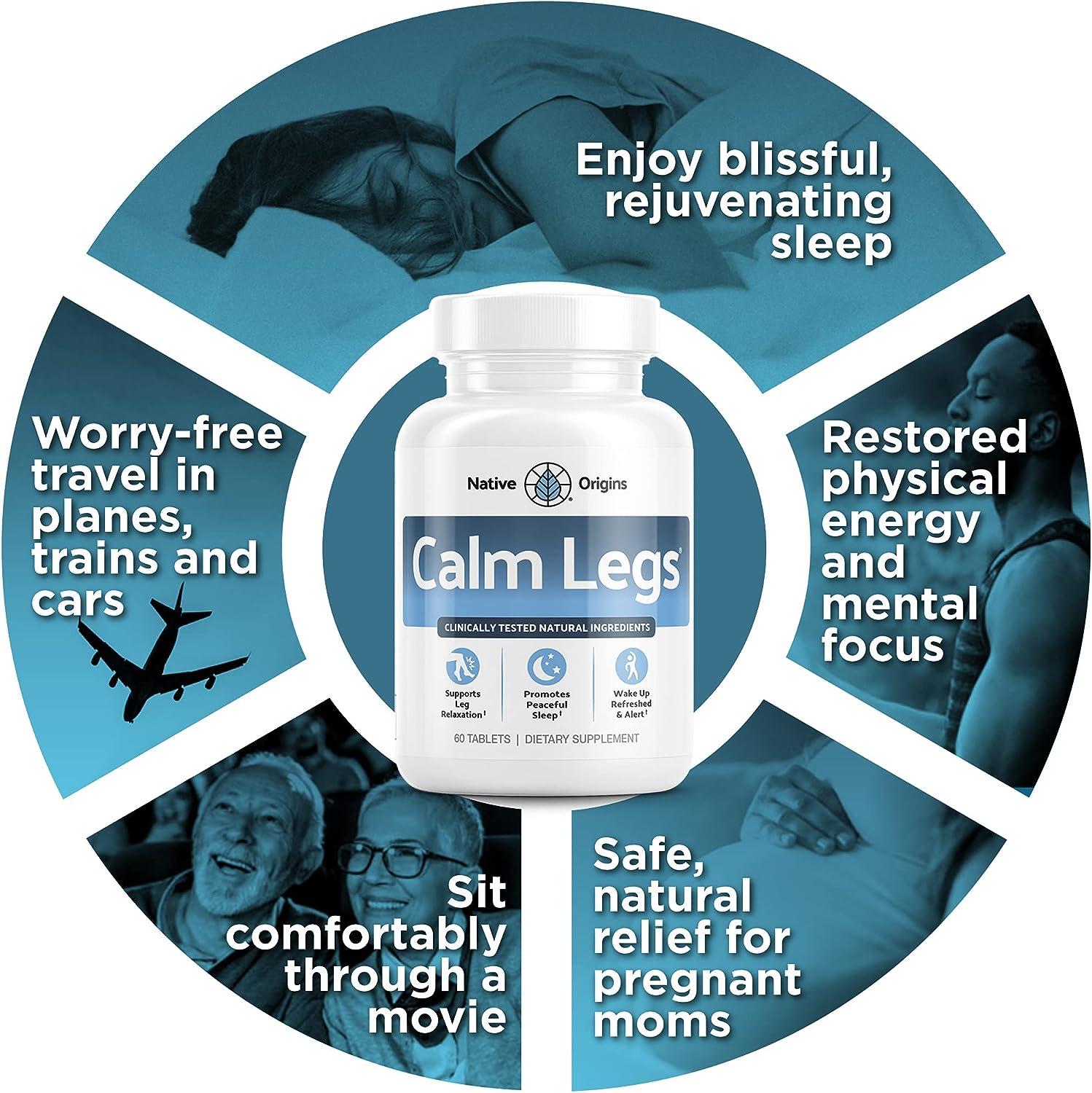 Calm Legs Natural Tablets for Itching, Crawling, Tingling Legs | Iron ...