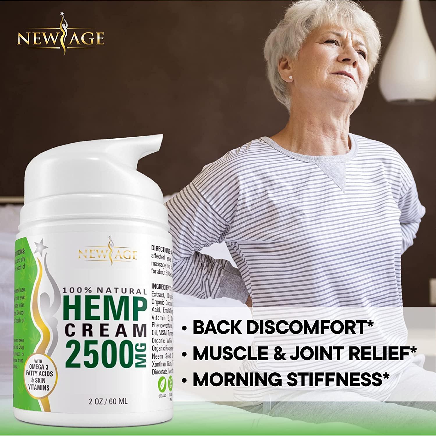 Hemp Cream by New Age - Natural Hemp Extract for Knee, Joint, and Lower ...