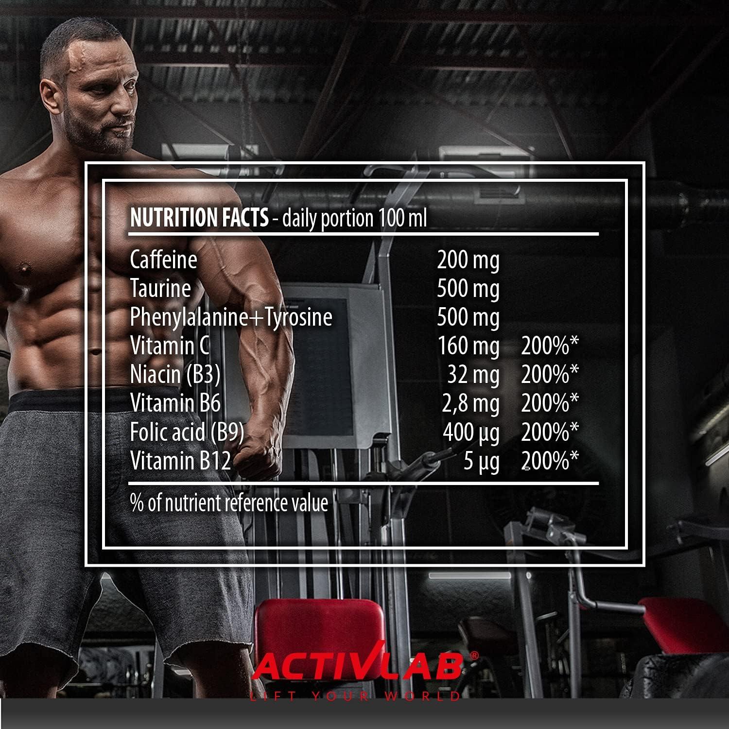 Activlab Energy Shot - Sugar-Free Caffeine Drink with Vitamin C & B ...