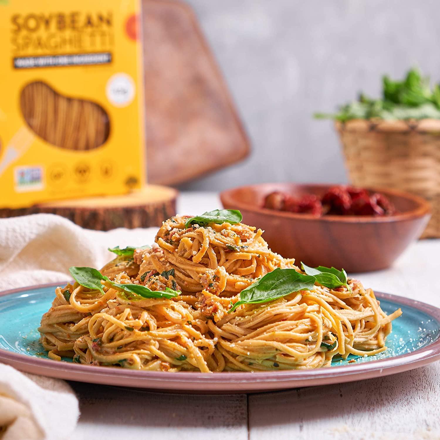 The Only Bean Organic Soy Bean Spaghetti Pasta - High Protein Keto ...