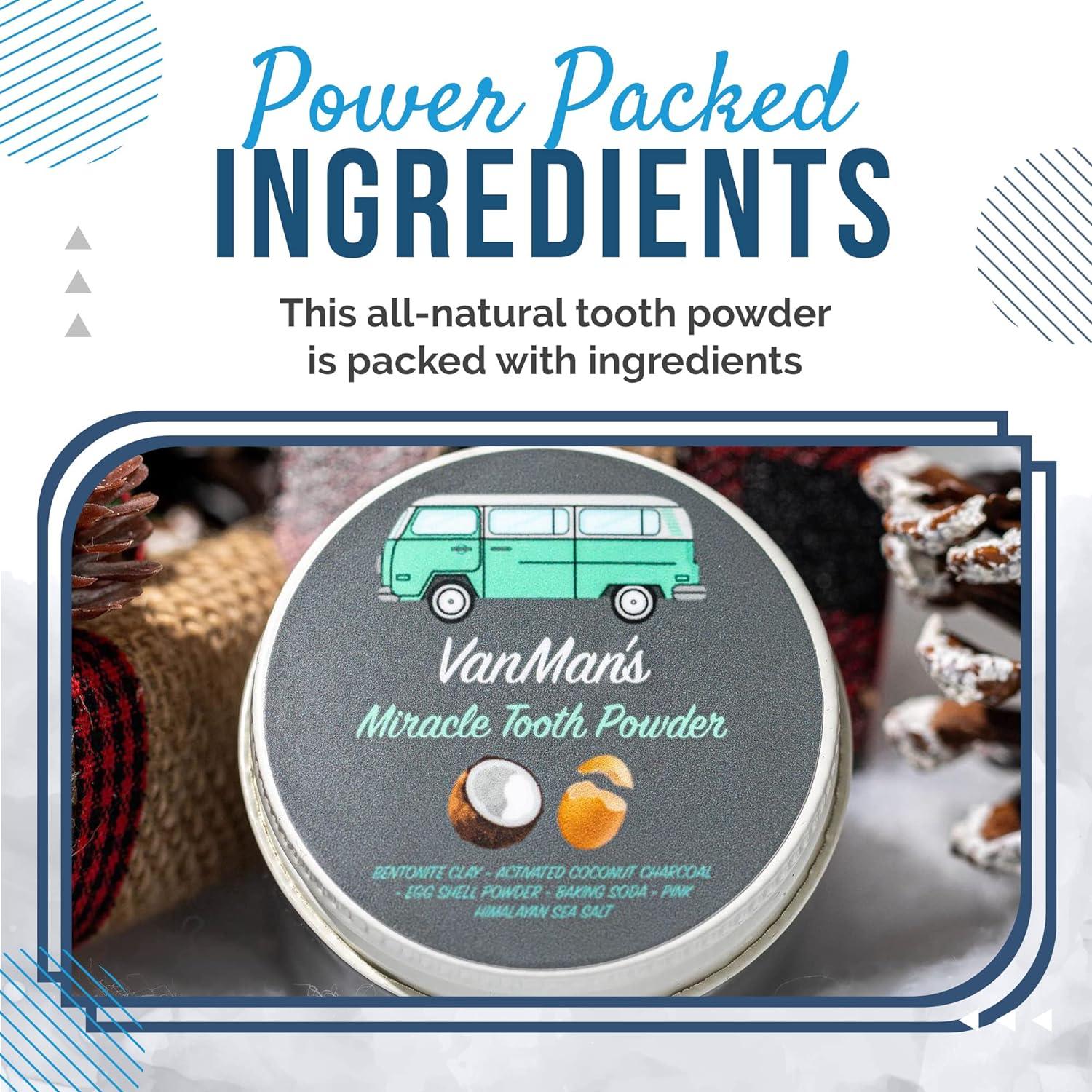 Vanman's Oral Care Kit: 2oz Tooth Powder + 8oz Aloe Mint Mouthwash for ...