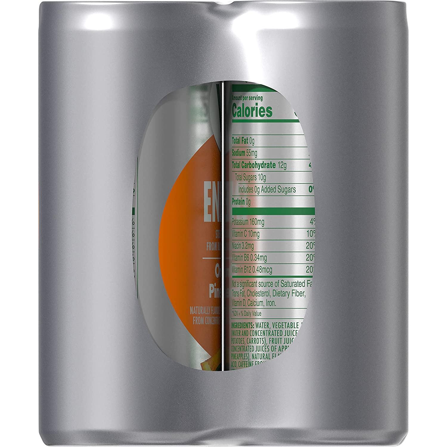 V8 +ENERGY Orange Pineapple Energy Drink 8oz Can (4x6pk) - Boost Energy ...