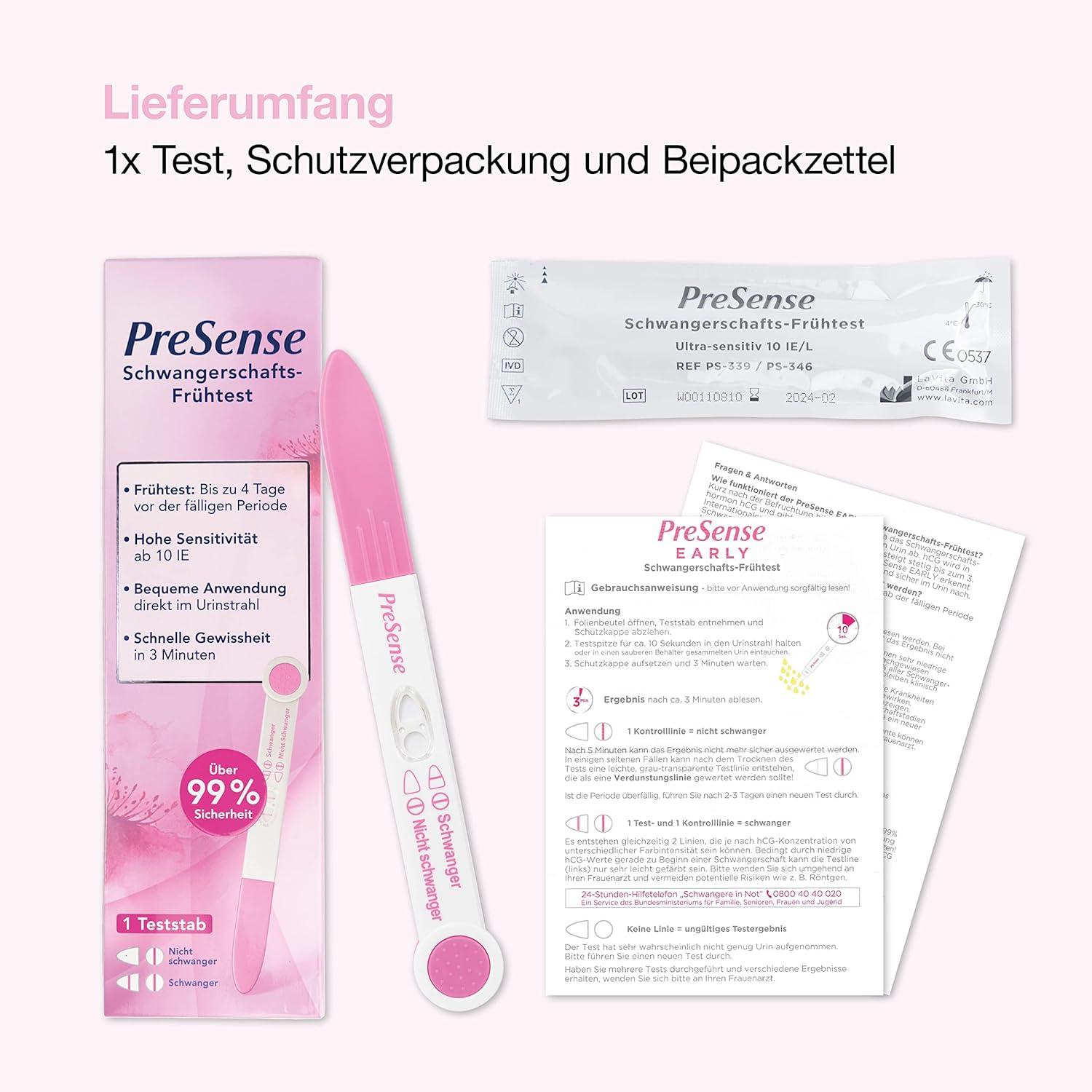 Presense Fast & Reliable Pregnancy Test - Simple Urine Test for ...