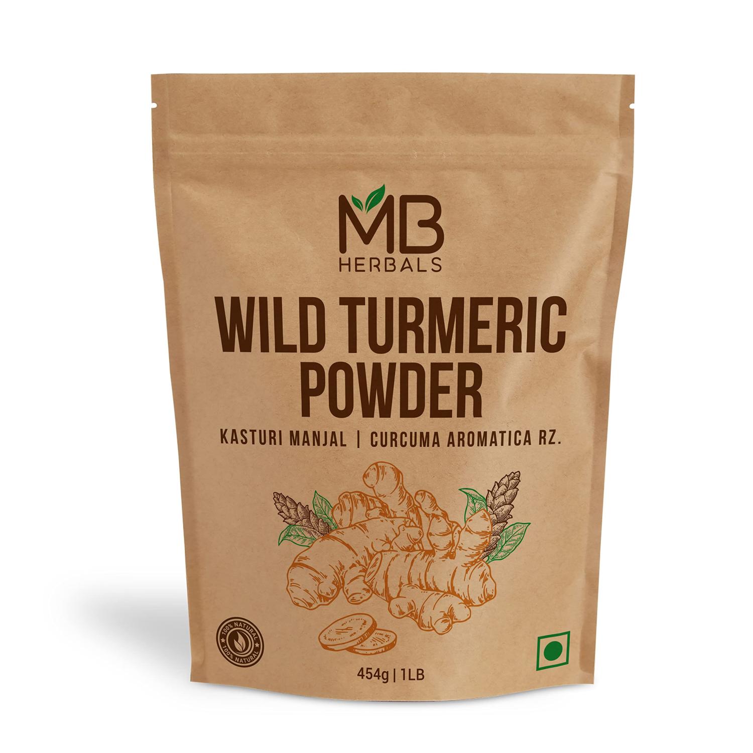 MB Herbals Wild Turmeric Powder 1 LB - Pure Kasthuri Manjal for Skin ...