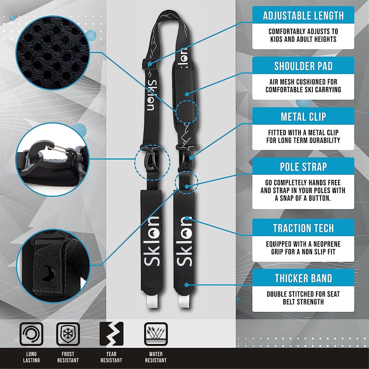Sklon Ski Strap and Pole Carrier | Easy Transport for Ski Gear ...