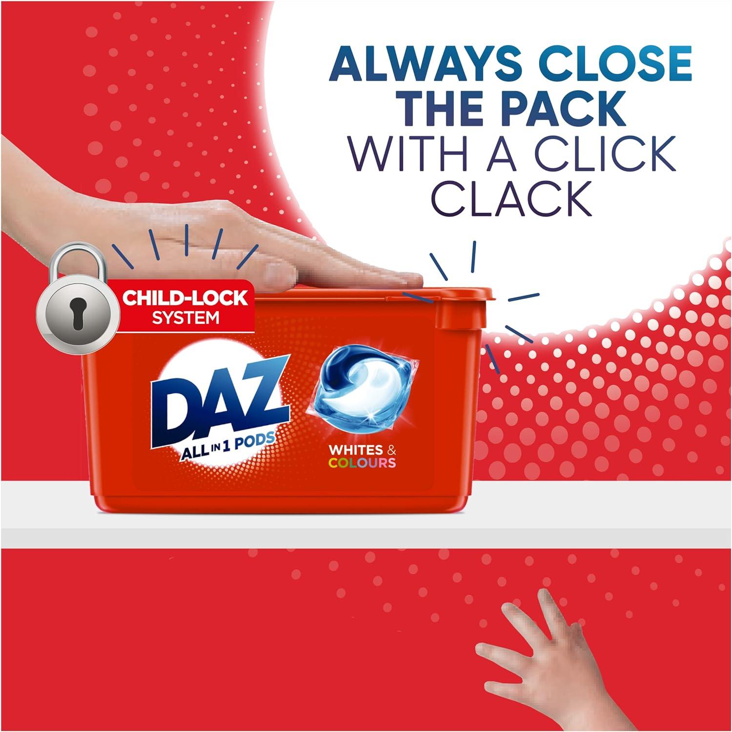 Daz All-in-1 PODS Washing Liquid Laundry Detergent Tablets / Capsules ...