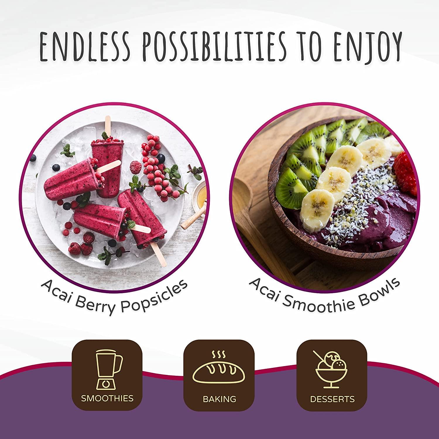 FeelGood Organic Superfoods Acai Powder - Vegan, Non-GMO, Gluten Free ...