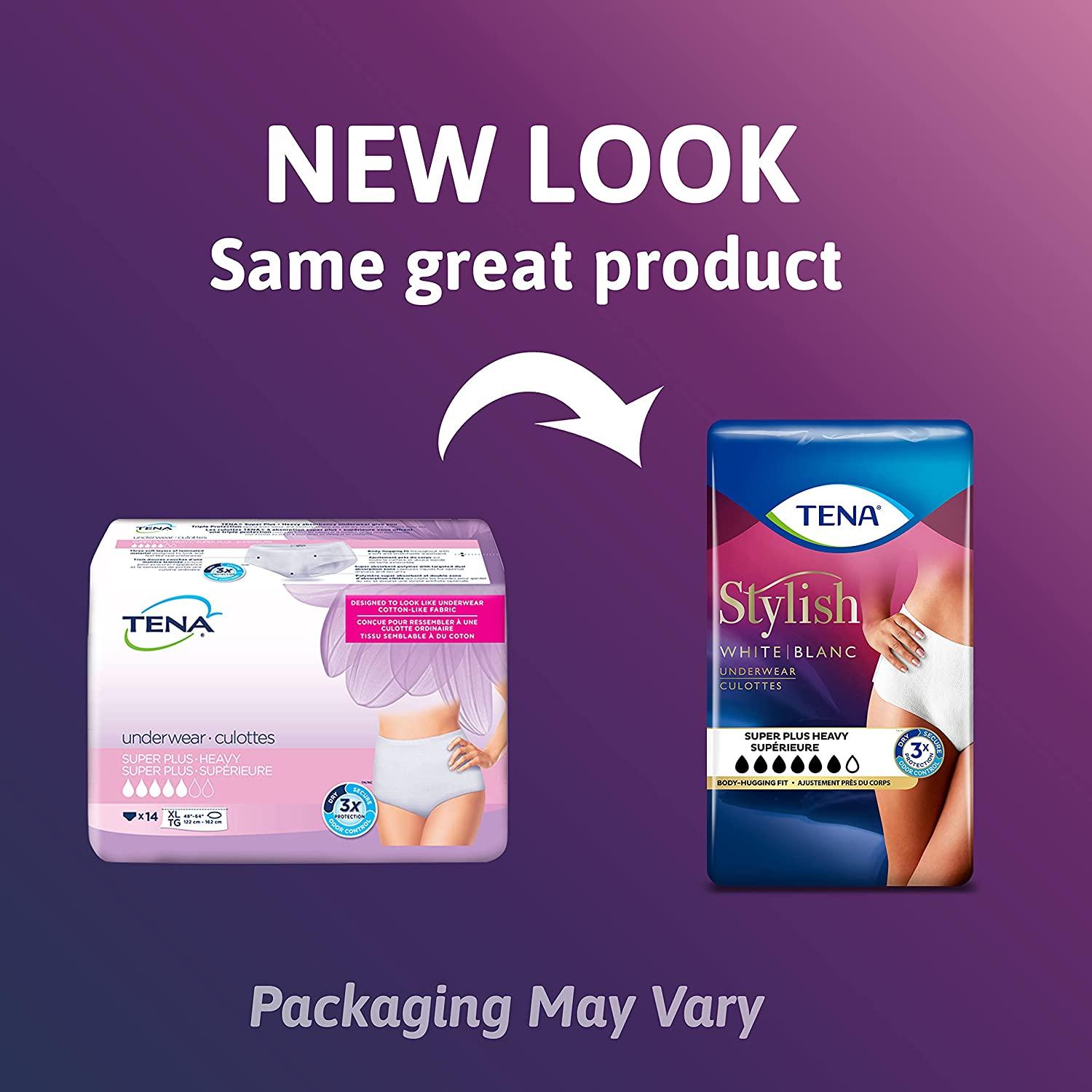TENA Incontinence Underwear for Women Super Plus Absorbency Large 64 ...
