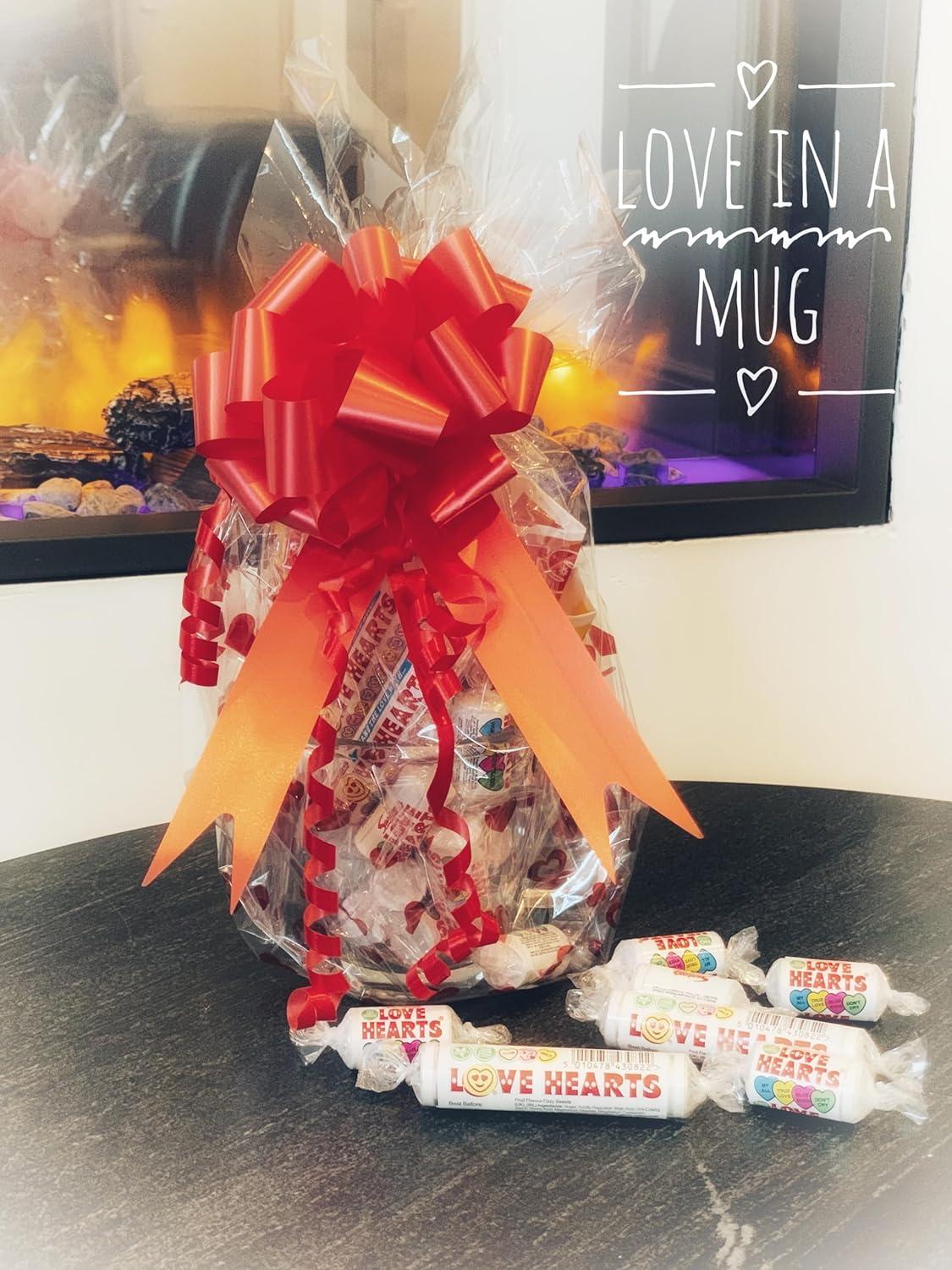 LOVE IN A MUG: Love Hearts Sweets and Glass Mug Gift Set Sweet box ...