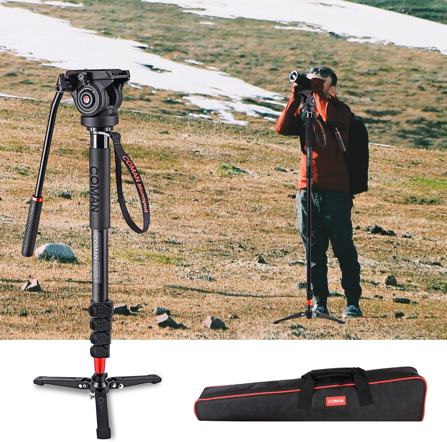 Monopod, COMAN KX3232 73.2 inch Professional Monopod Tripod Lightweight ...