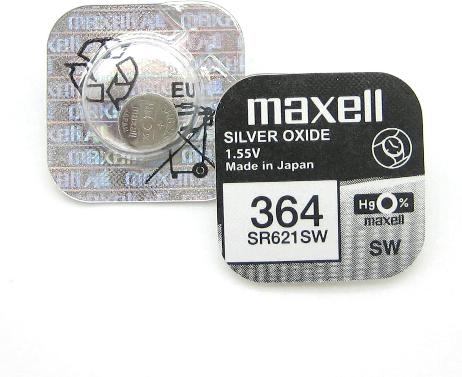 Maxell Silver Oxide Watch Battery SR621SW - Low Drain Replacement for ...