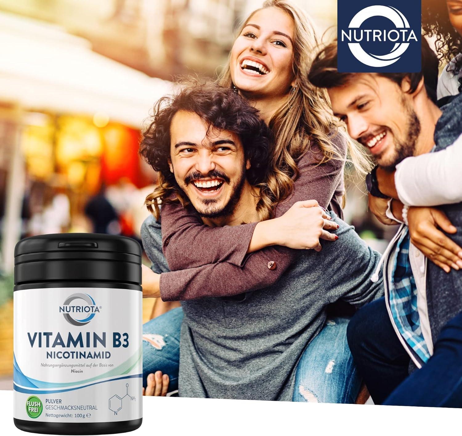 Vitamin B3 Powder 500 mg Flush-Free Niacin Vegan Nicotinamide High-Dose ...