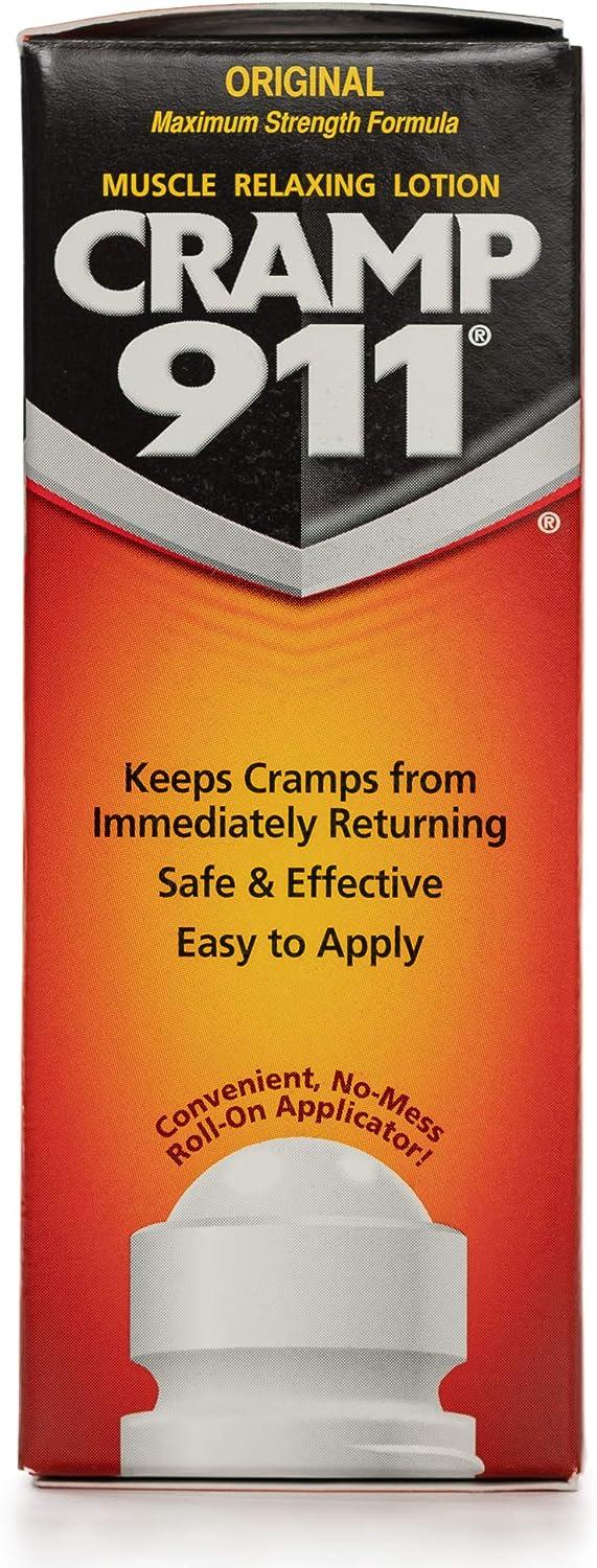 Cramp 911 Muscle Relaxer Pain Relief Cream - Roll-on Lotion 0.71 oz ...