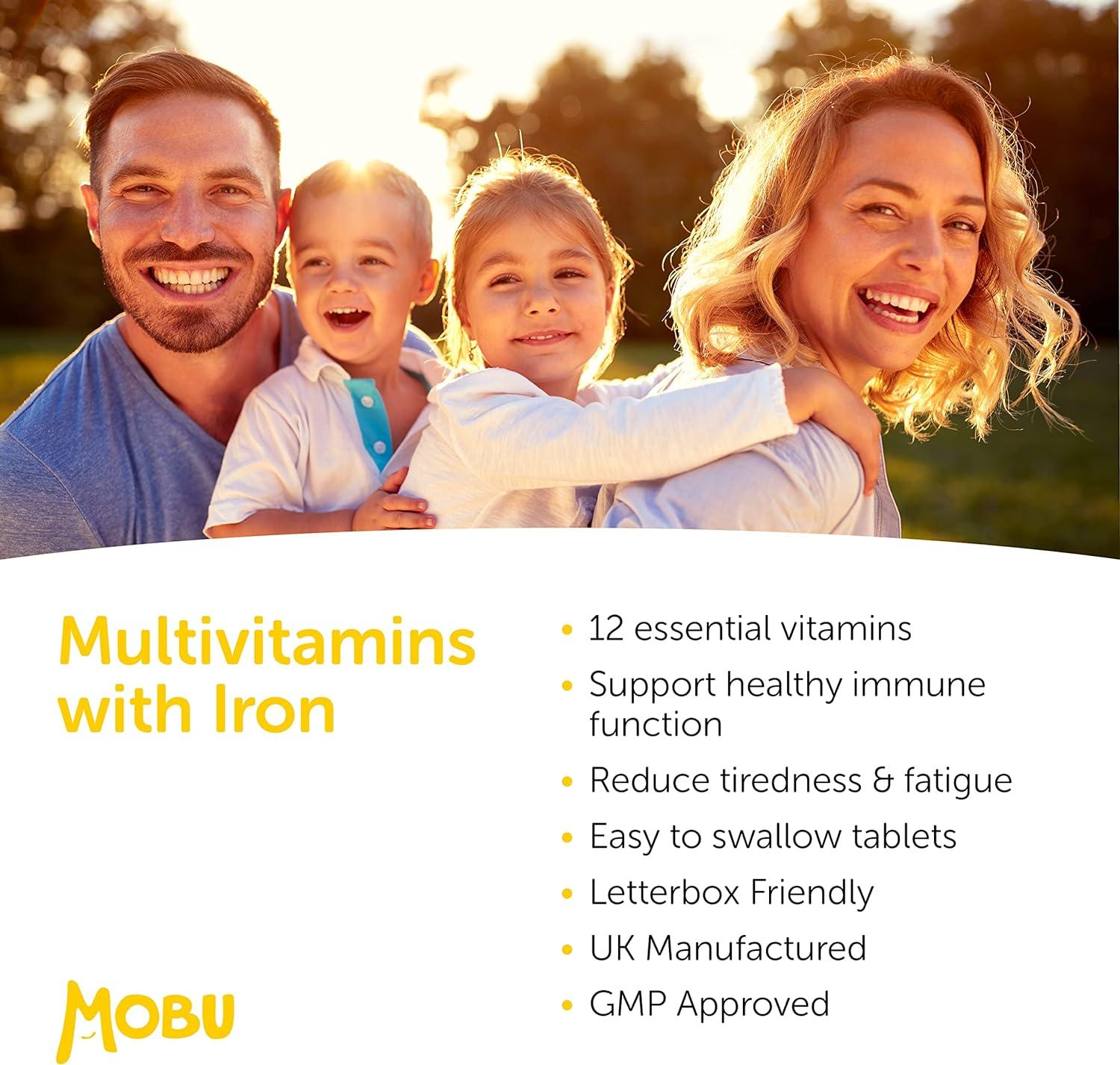 Multivitamin & Iron 120 Tablets for Men & Women | Immune Support ...