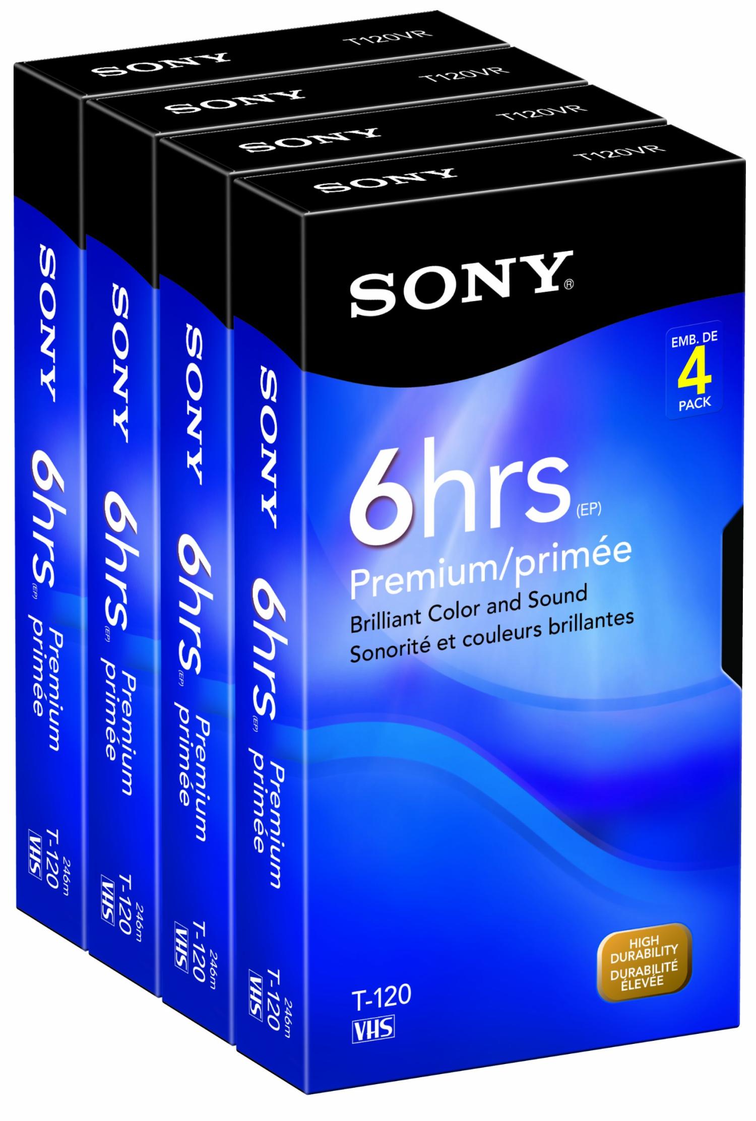 Sony 4T120VRC 4-Pack 120-Minute VHS Tapes (Discontinued by Manufacturer) | Buy Now with Express ...