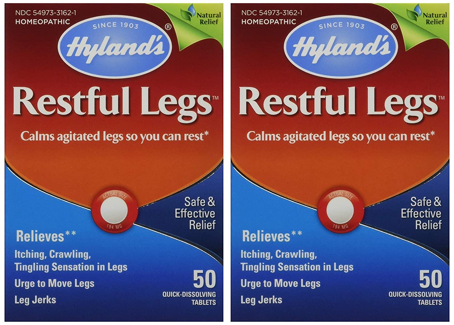Hyland's Restful Legs Tablets 50 ea (Pack of 2) - Natural Relief for ...