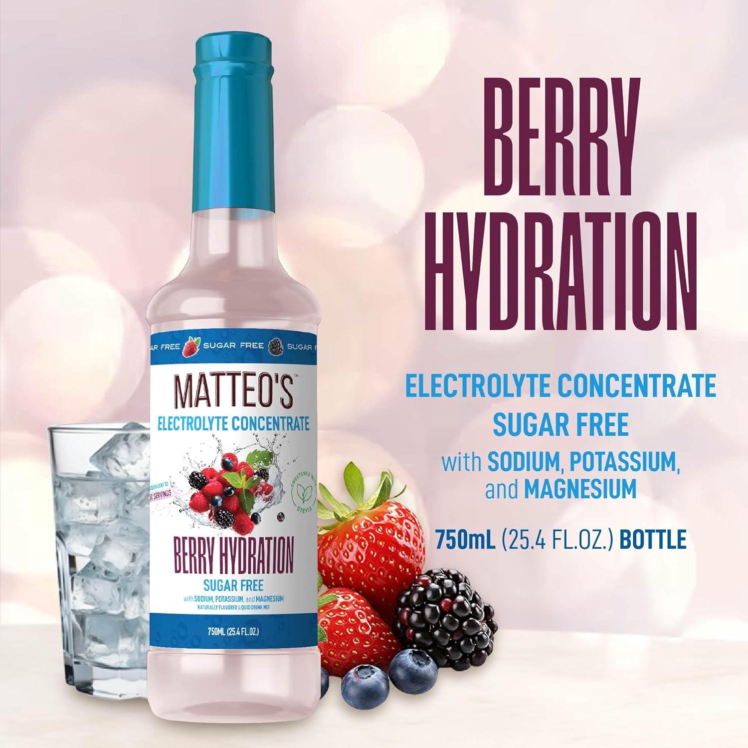 Matteo's Sugar-Free Hydration Concentrate - Electrolyte Drink for Quick ...