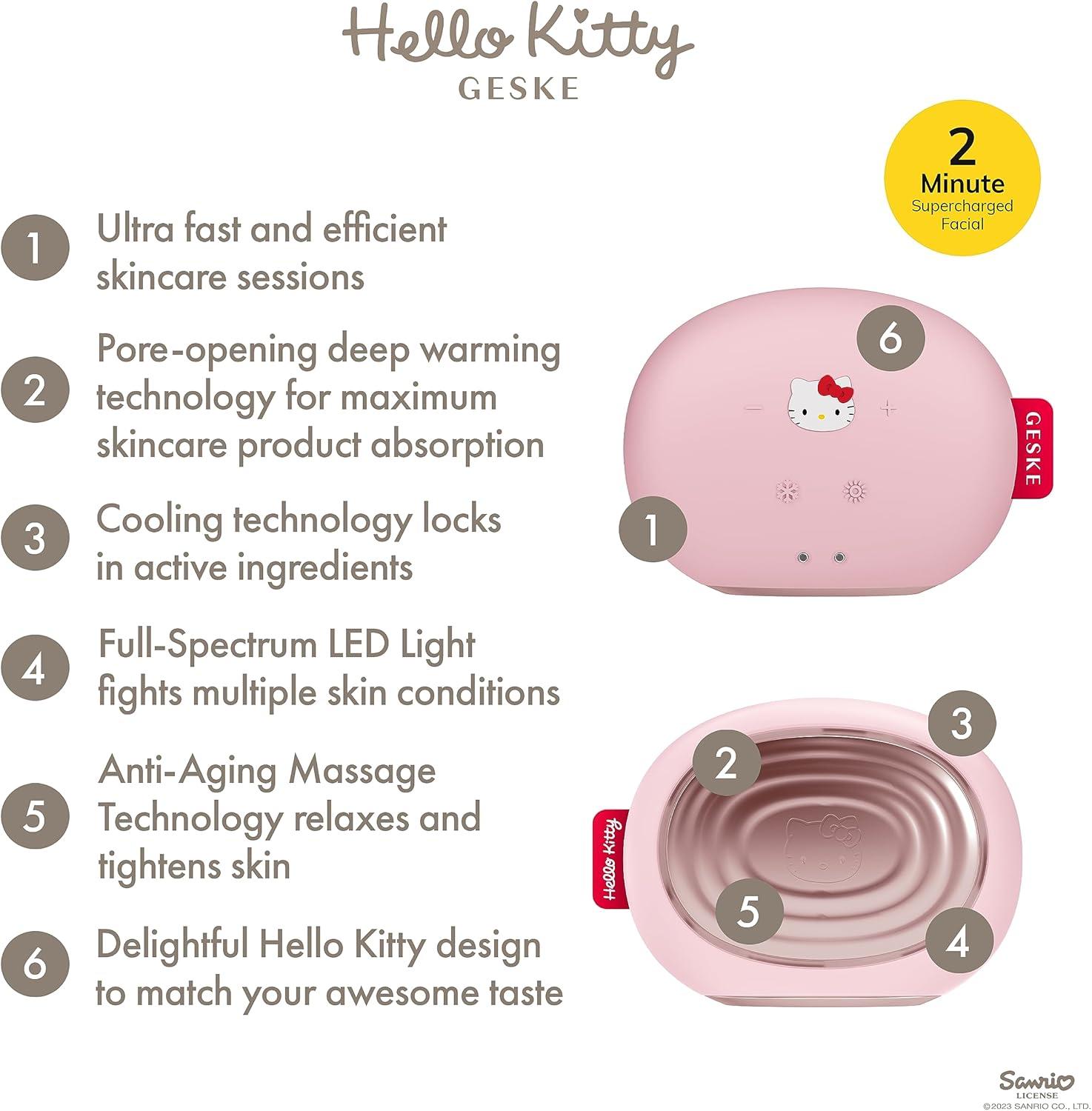 Geske x Hello Kitty Sonic Warm & Cool Mask | 8-in-1 LED Beauty Device ...