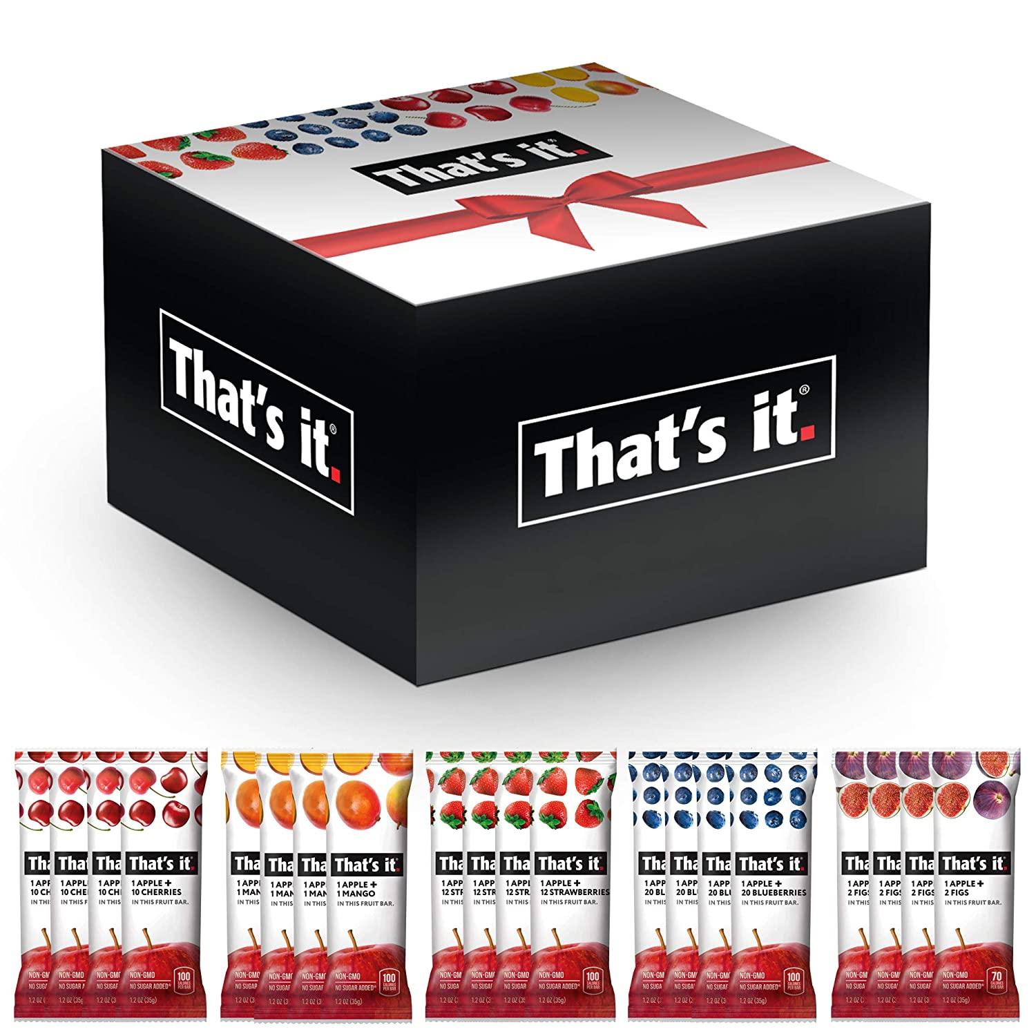 Thatâ€™s It Fruit Bars Snack Gift Box | 20 Pack - 100% Natural, Gluten ...