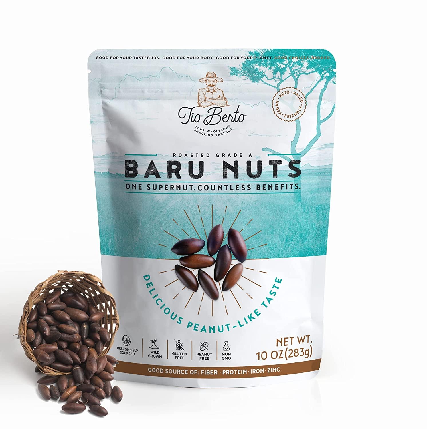 Baru Nuts 10 oz Roasted Resealable Bag - Vegan, Gluten Free, Keto ...