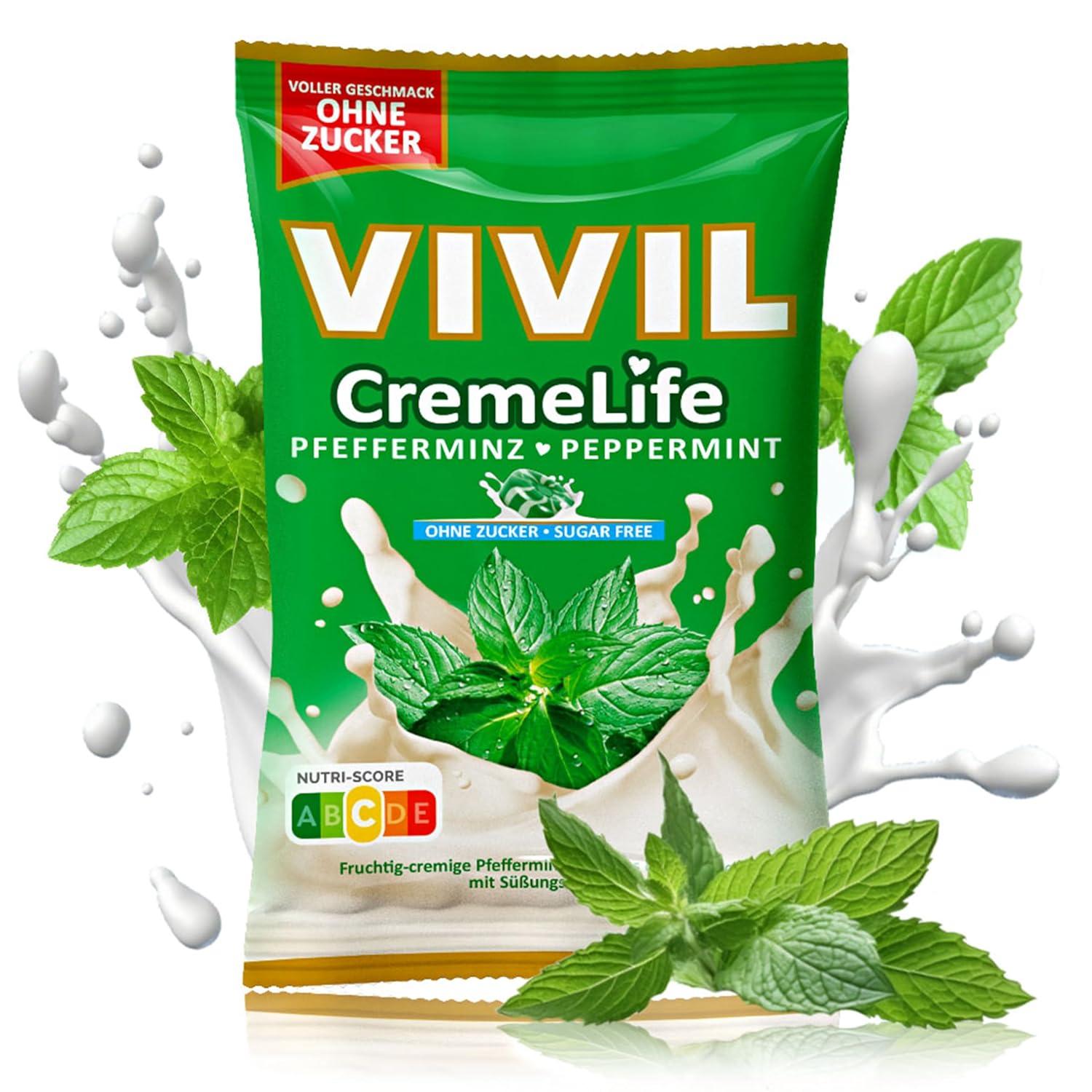 Vivil Cream Life Peppermint Bonbons Sugar-Free & Gluten-Free 15 Bags ...