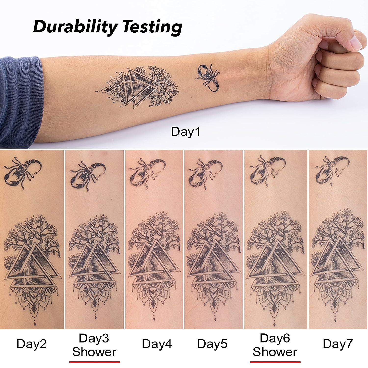 LAFORTIS Realistic Waterproof Temporary Tattoos - Colorful Heart Animal ...